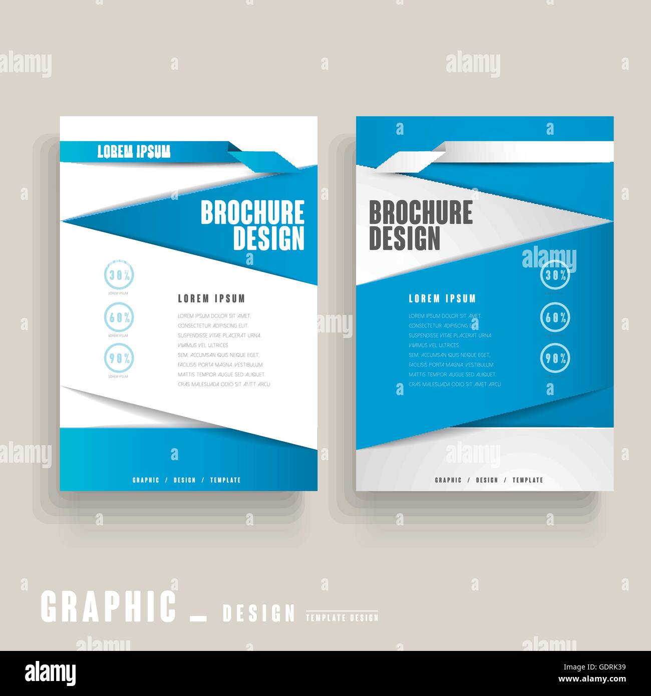 modern brochure template design in blue and white Stock Vector Image ...