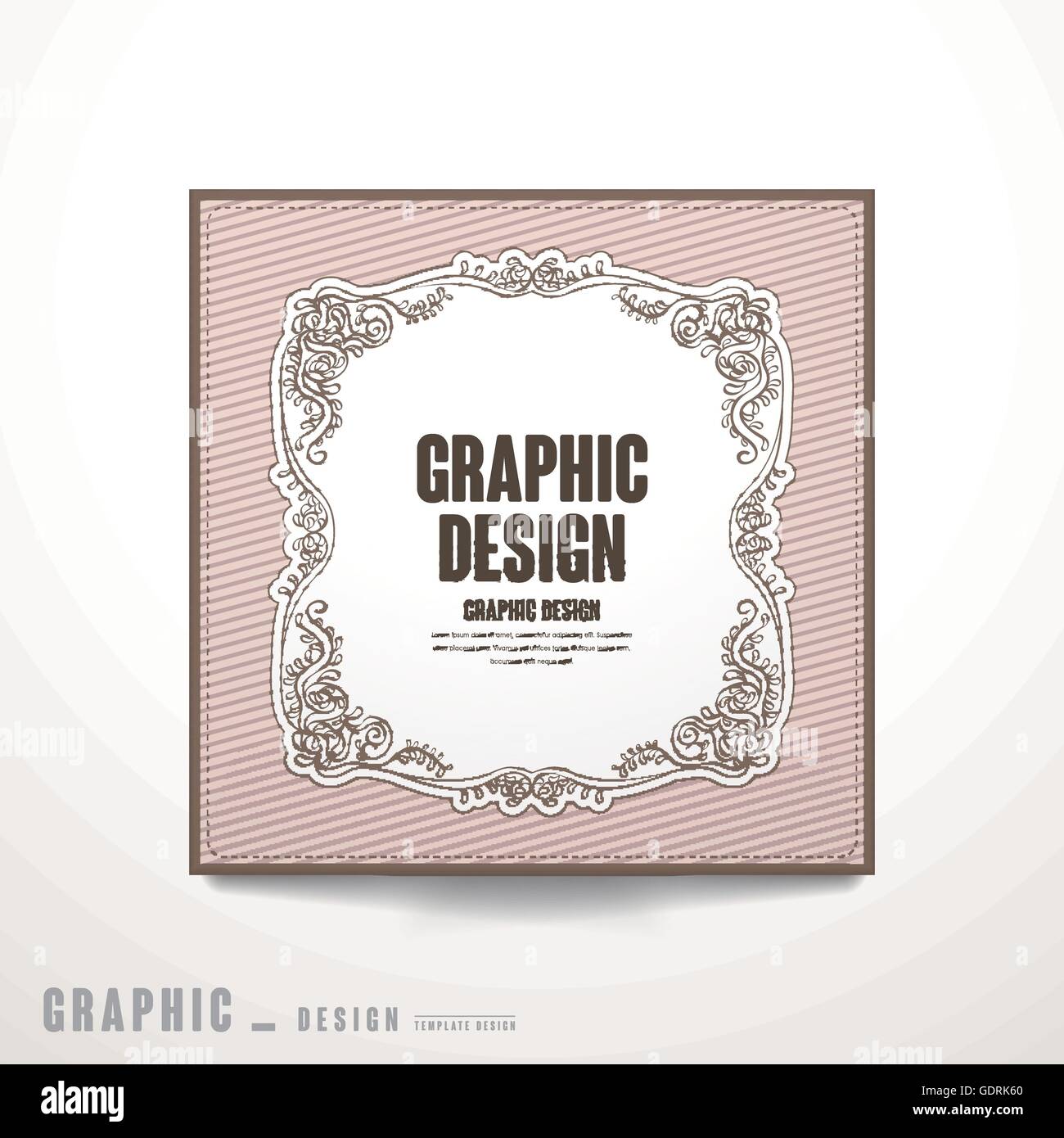 graceful brochure template design with exquisite frame Stock Vector ...