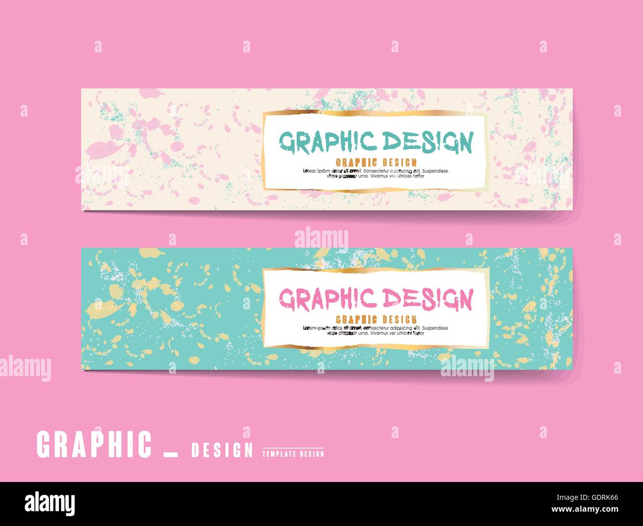 Lovely banner template set design hi-res stock photography and images ...