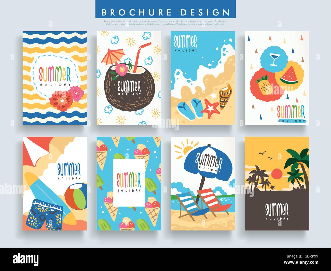 Brochure template design set Stock Vector Images - Alamy