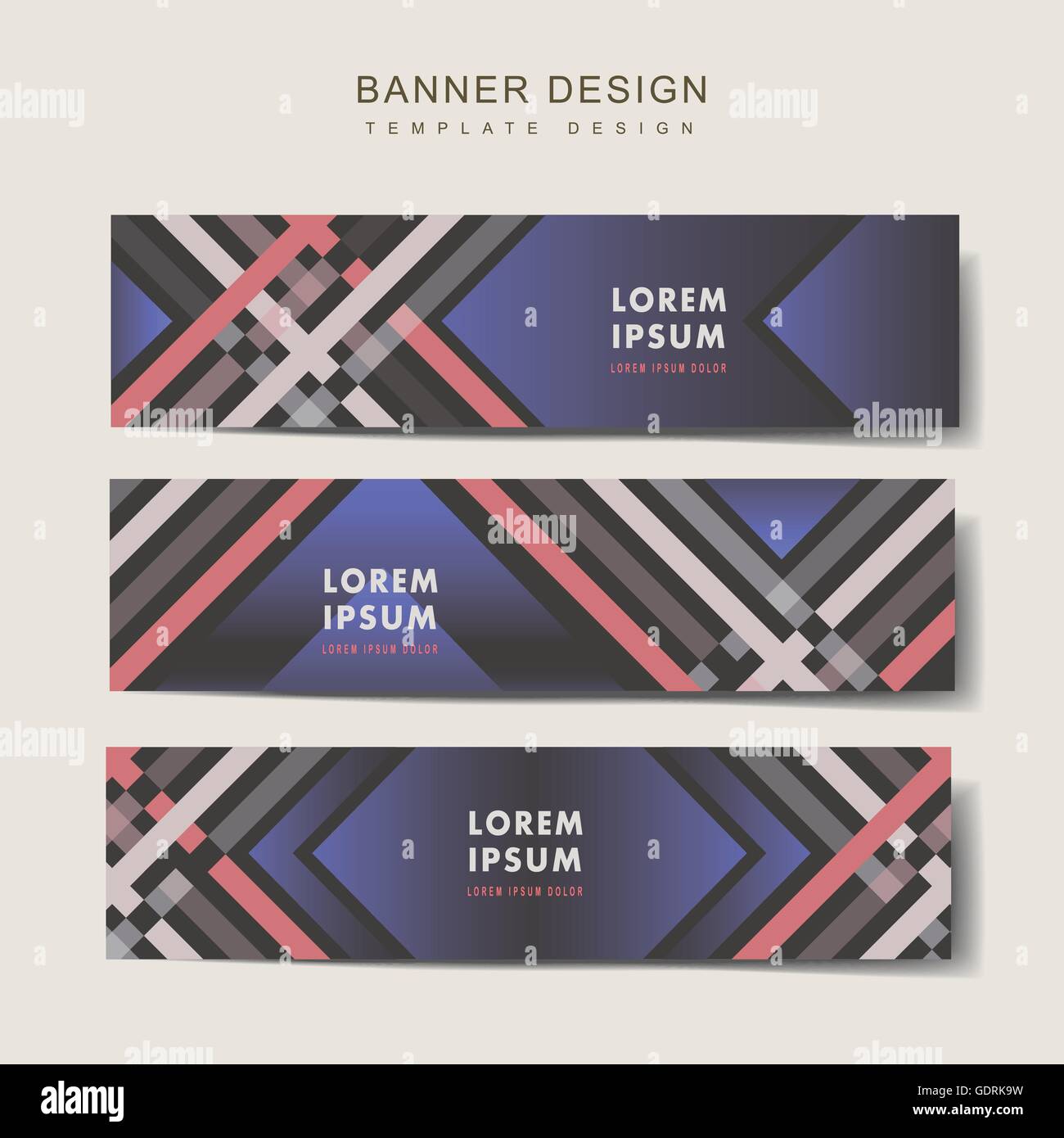 Elegant banner template design set hi-res stock photography and images ...