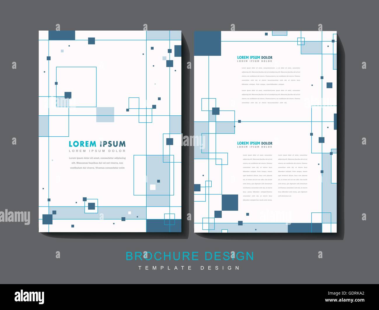 simplicity brochure template design with squares elements Stock Vector ...