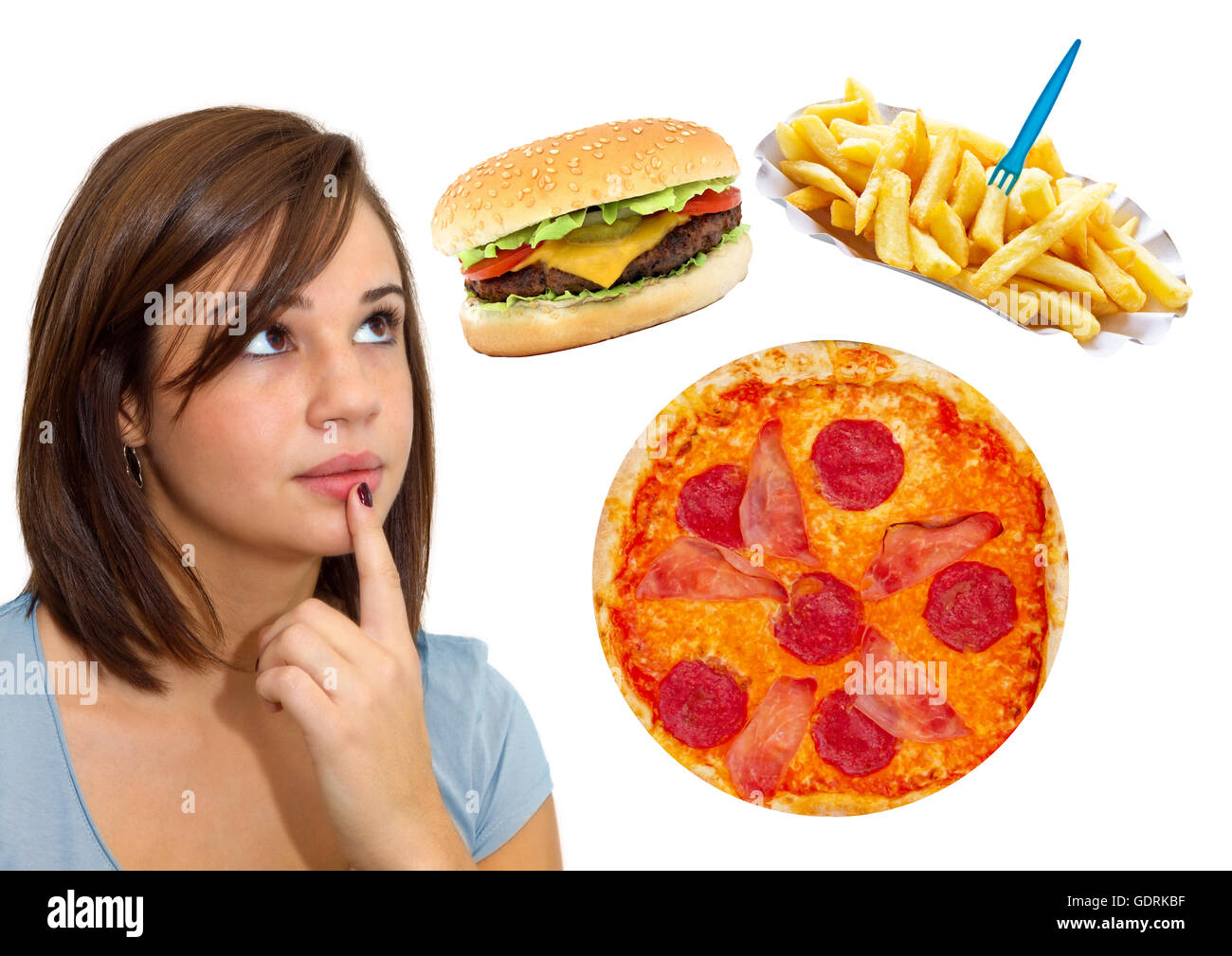 Burger And Chips Isolated Pizza High Resolution Stock Photography and ...