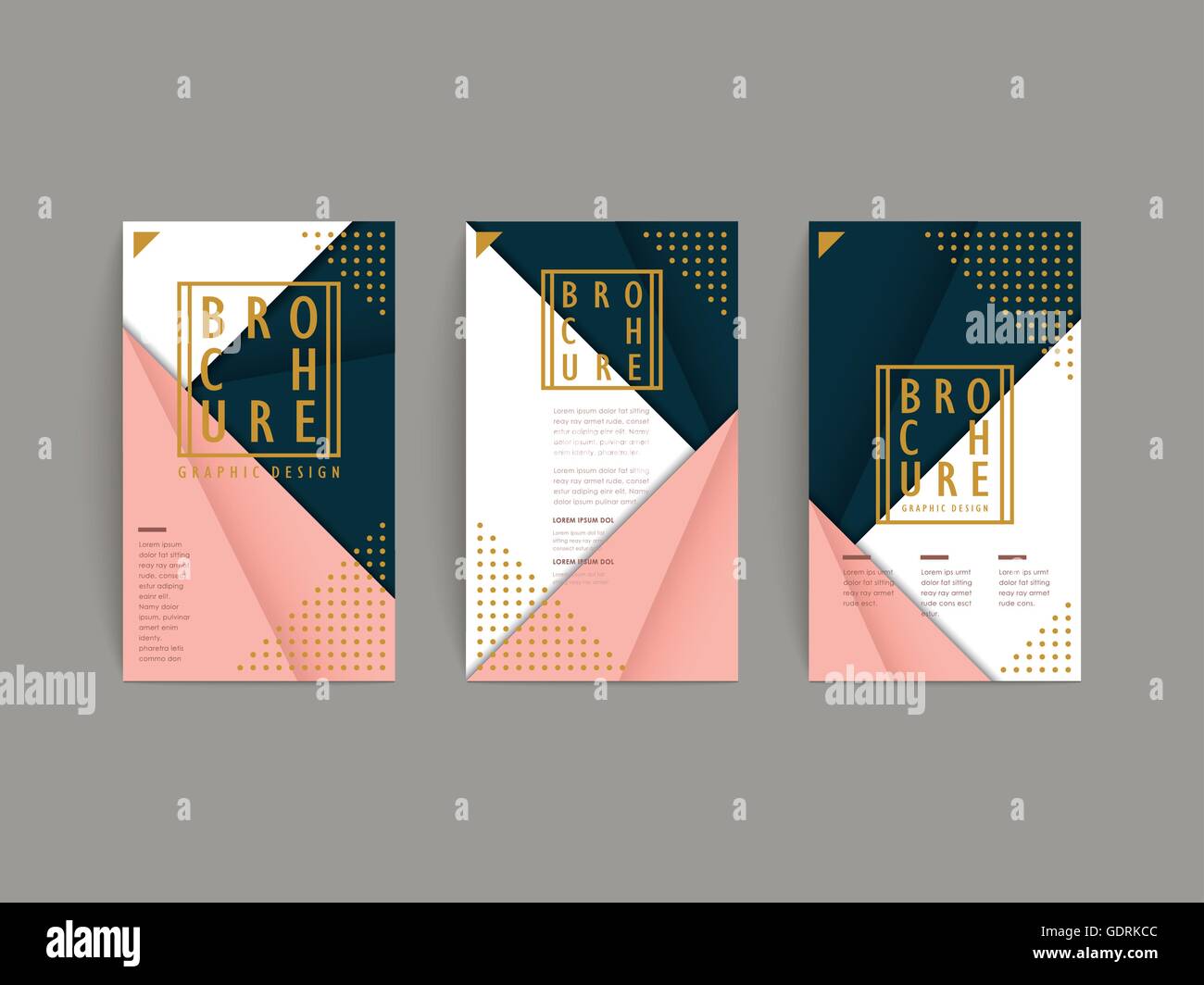 graceful brochure template design in origami style Stock Vector Image ...