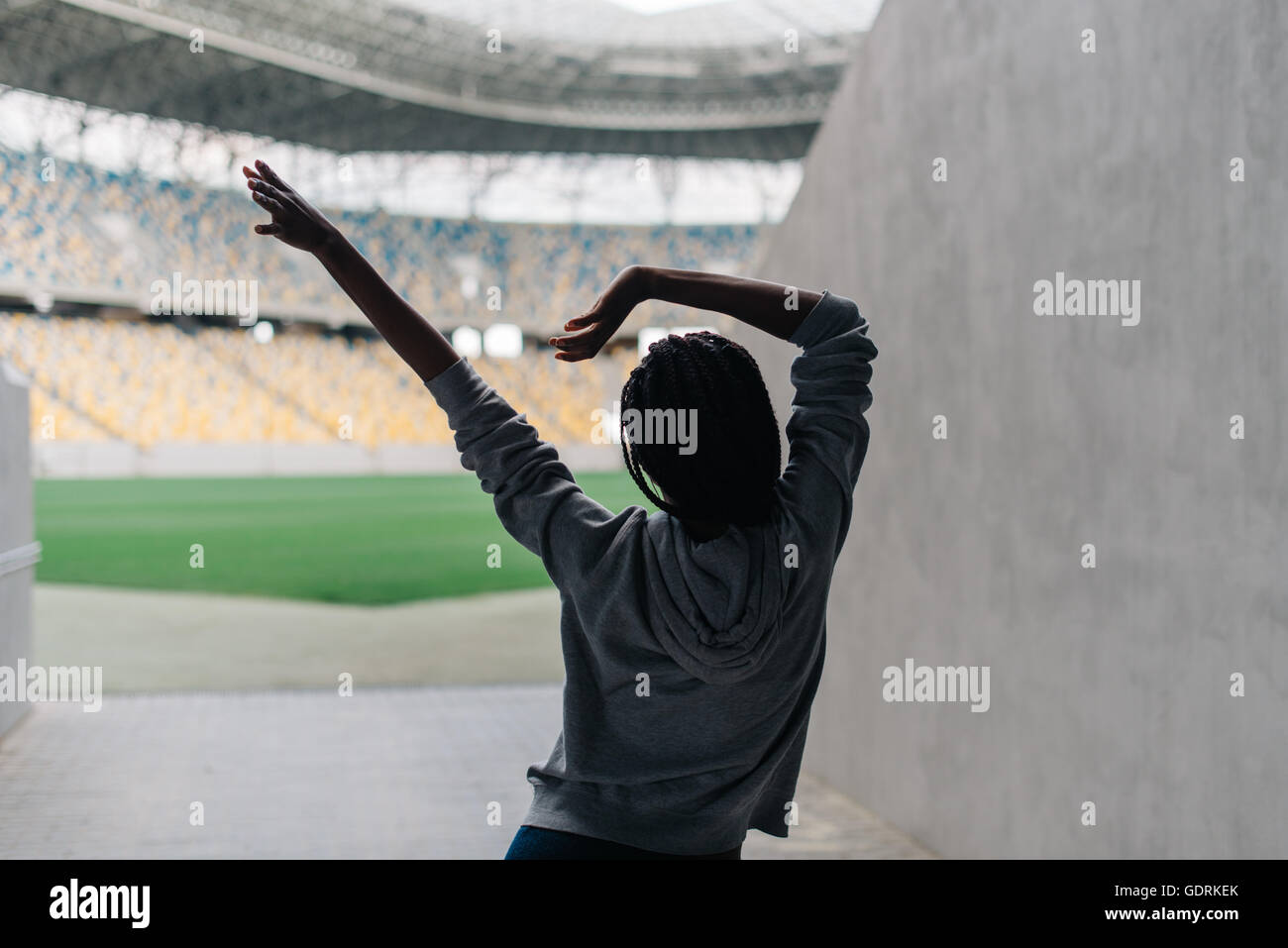 Fan alone in empty stadium hi-res stock photography and images - Alamy