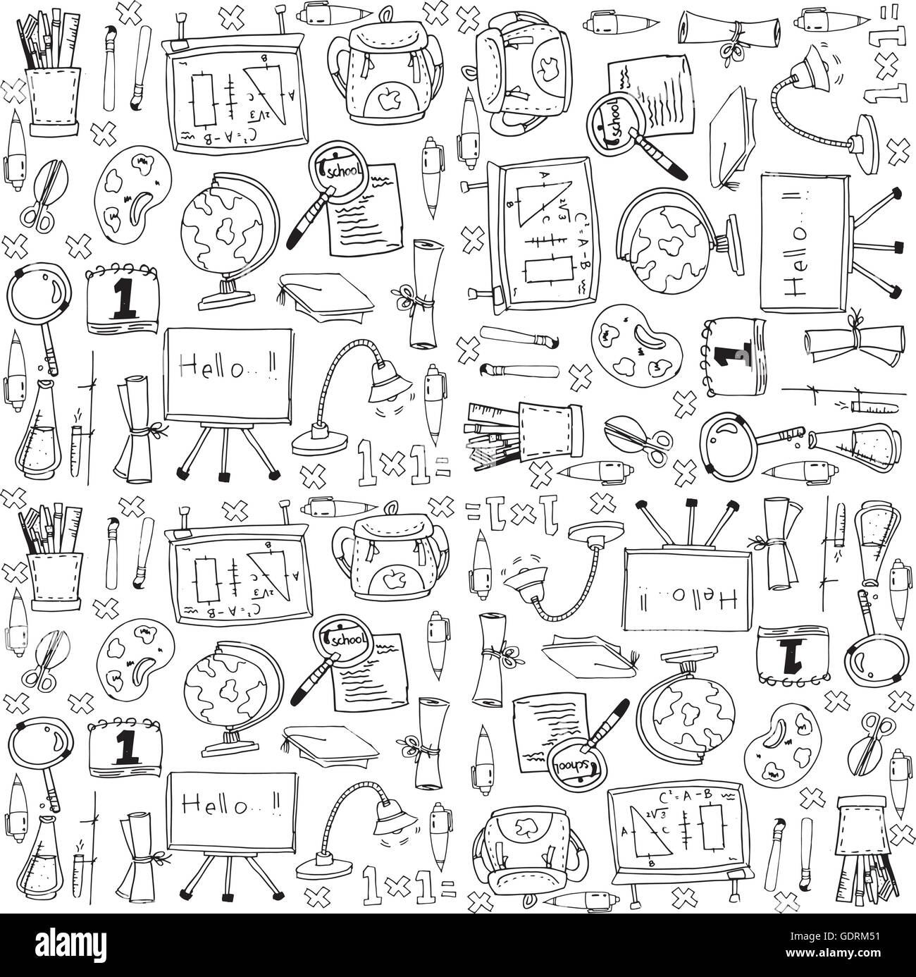 Big doodles school education Stock Vector Image & Art - Alamy