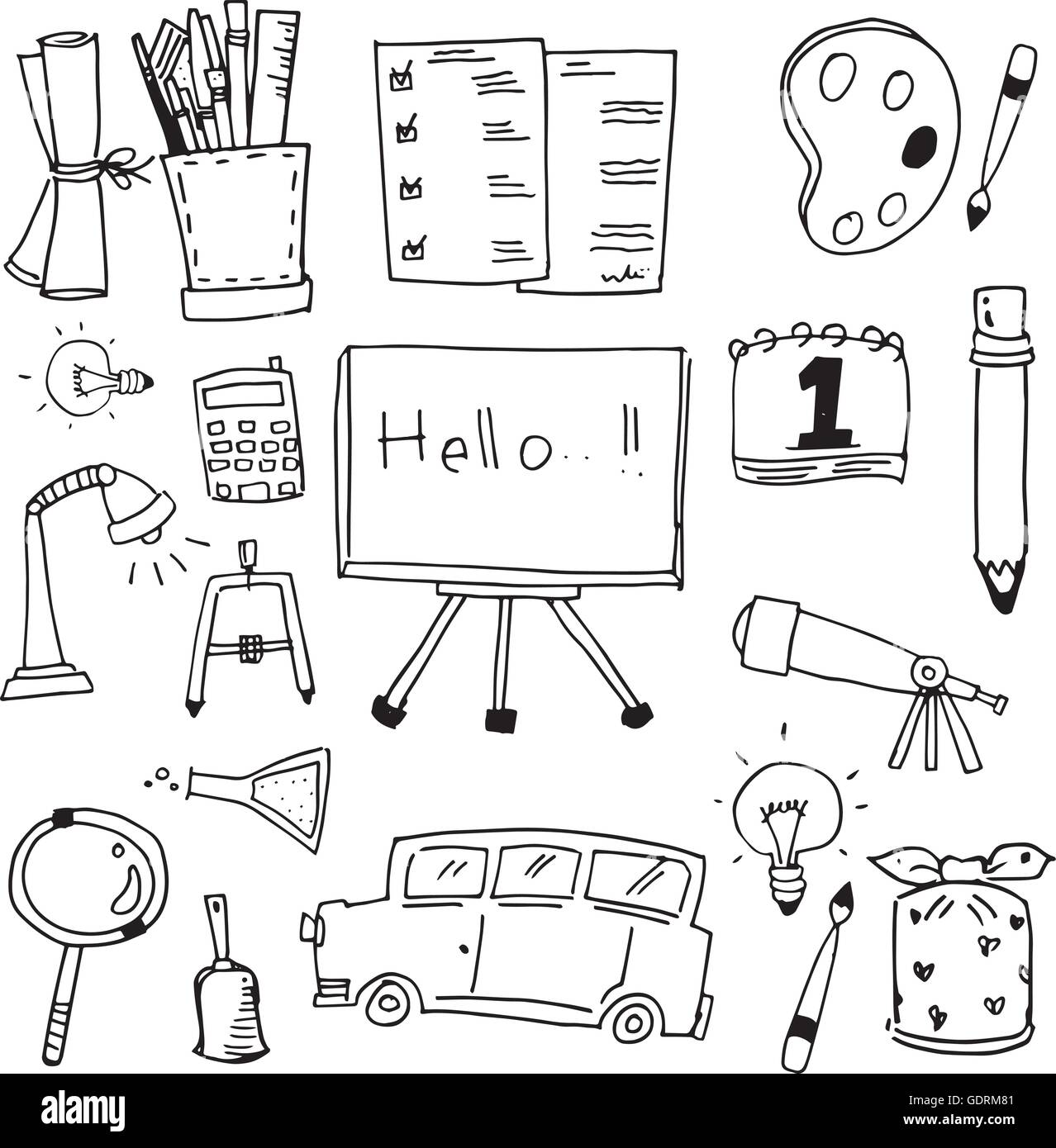 Education icon doodles vector art Stock Vector Image & Art - Alamy