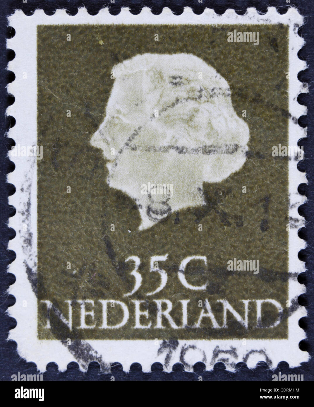 NETHERLANDS - CIRCA 1953: A stamp printed in Netherlands shows portrait ...