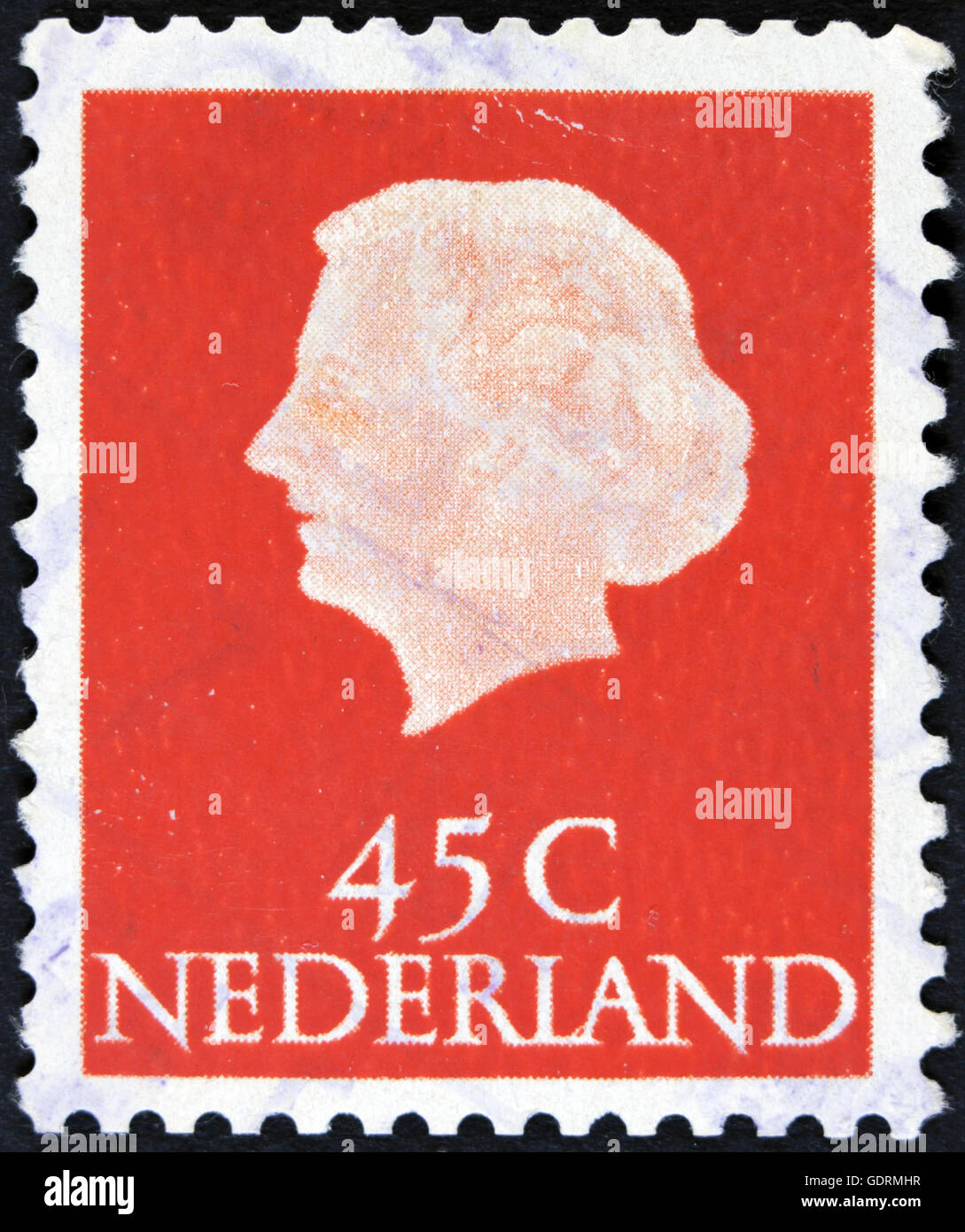 NETHERLANDS - CIRCA 1953: A stamp printed in Netherlands shows portrait ...