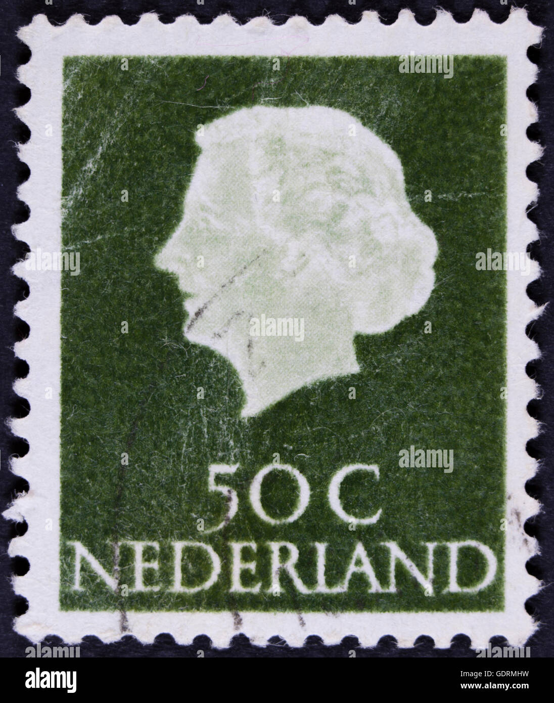 NETHERLANDS - CIRCA 1953: A stamp printed in Netherlands shows portrait ...