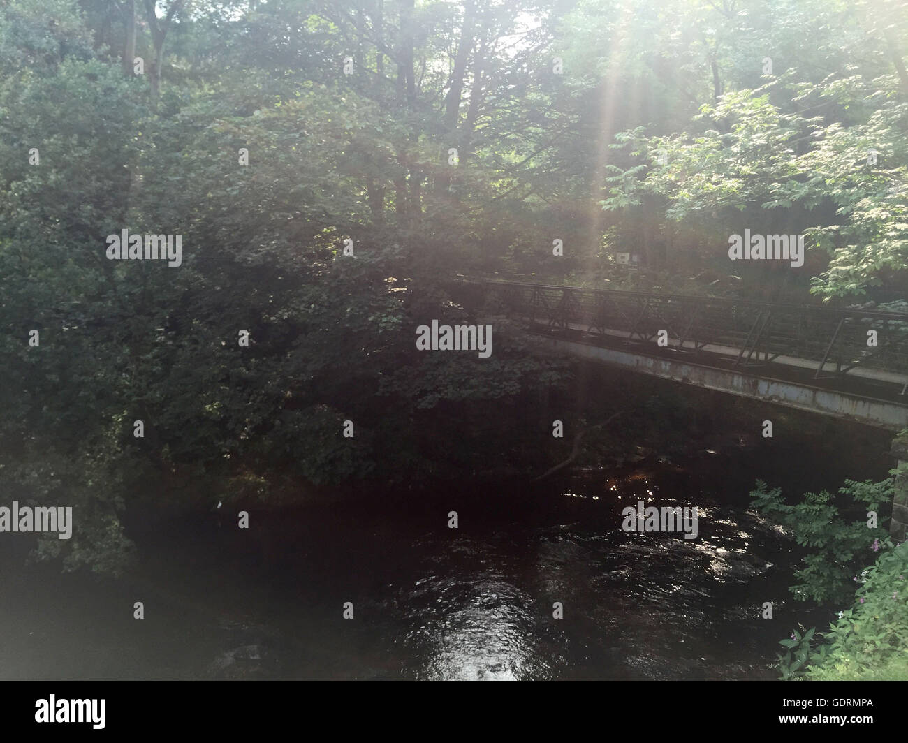 General view of the scene in Broadbottom, Greater Manchester, where a ...