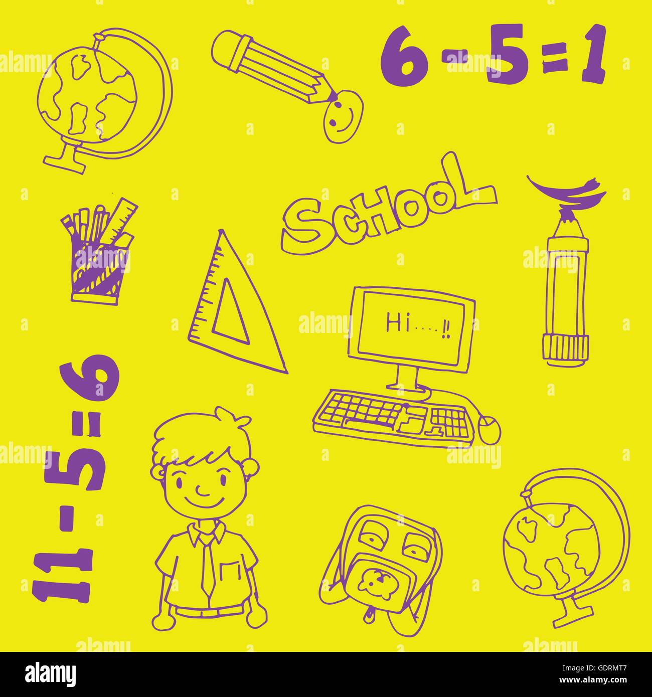 Education doodles with hand draw Stock Vector Image & Art - Alamy