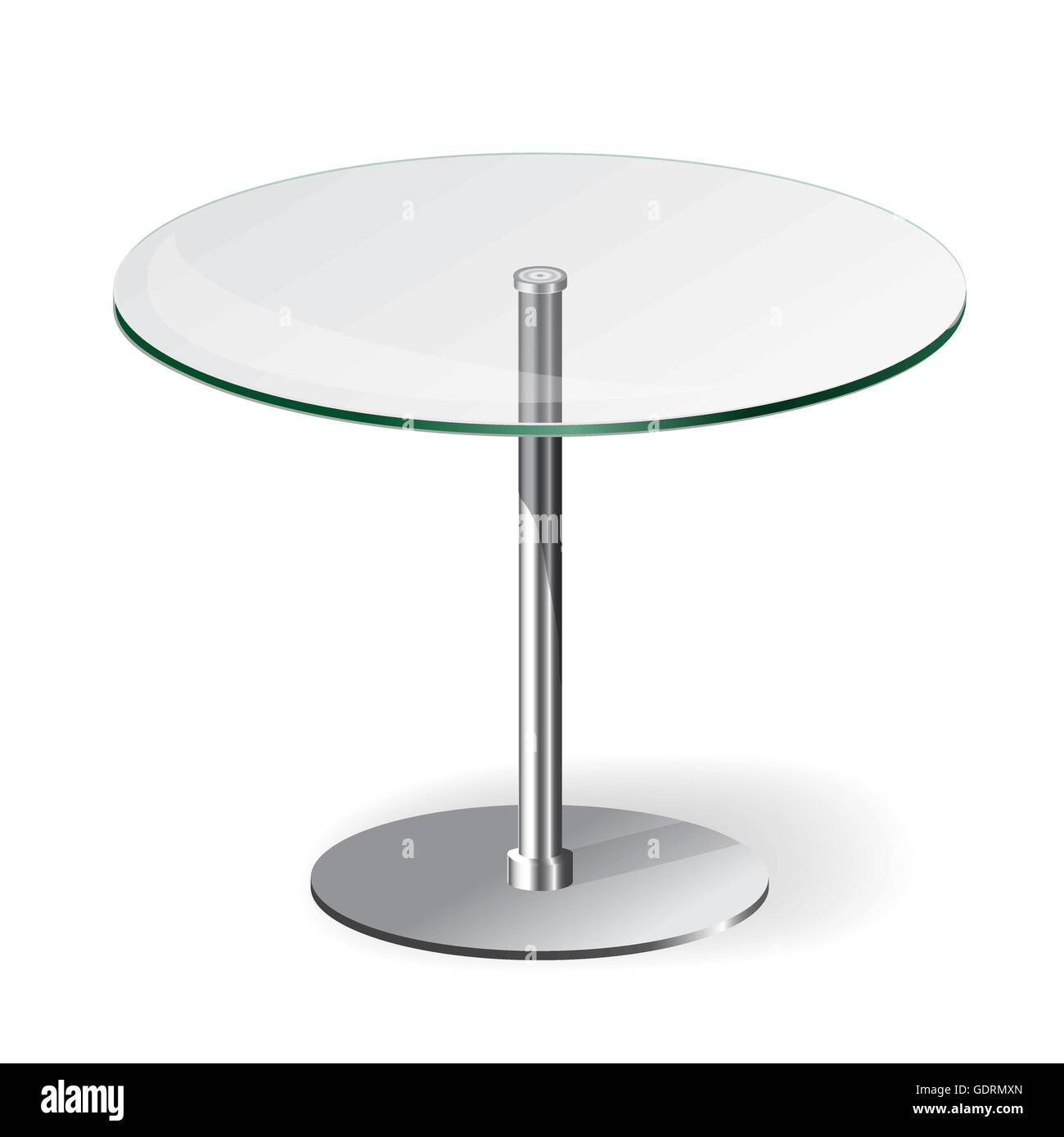 Round glass coffee table Stock Vector Images - Alamy