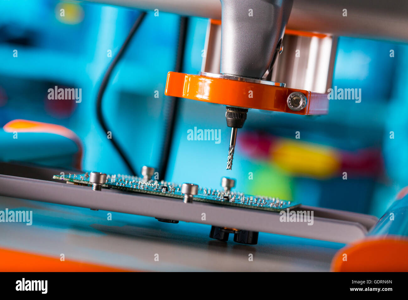 PCB Processing on CNC machine Stock Photo - Alamy