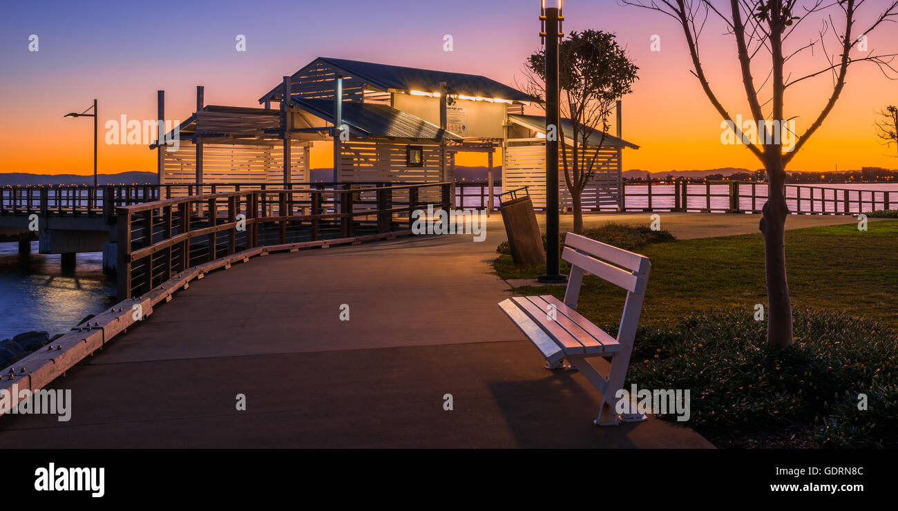 Woody point jetty sunset hi-res stock photography and images - Alamy