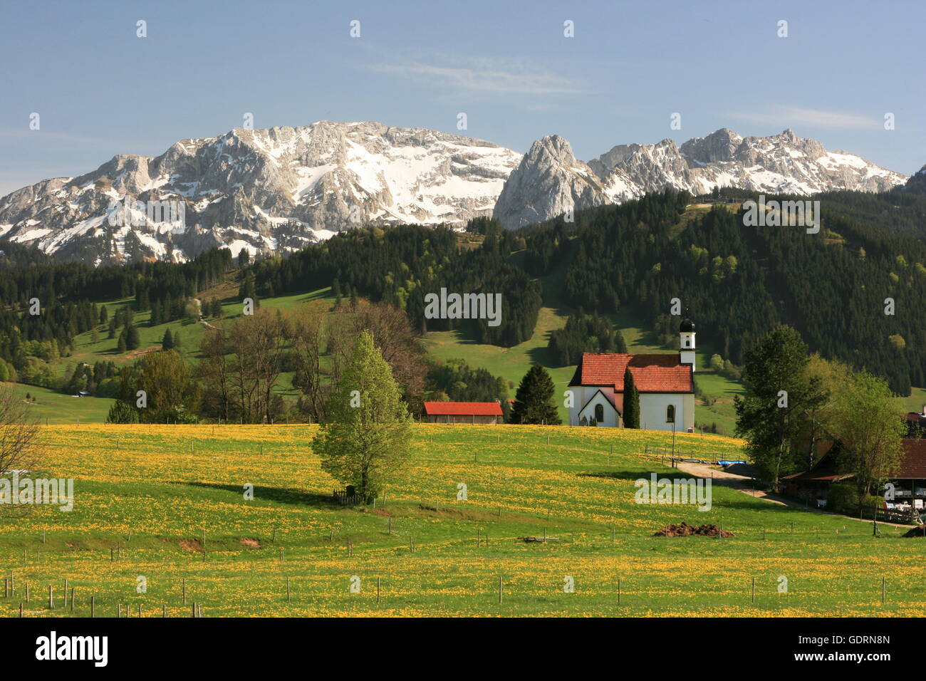geography / travel, Germany, Bavaria, landscapes, Alps, St. Peter in ...