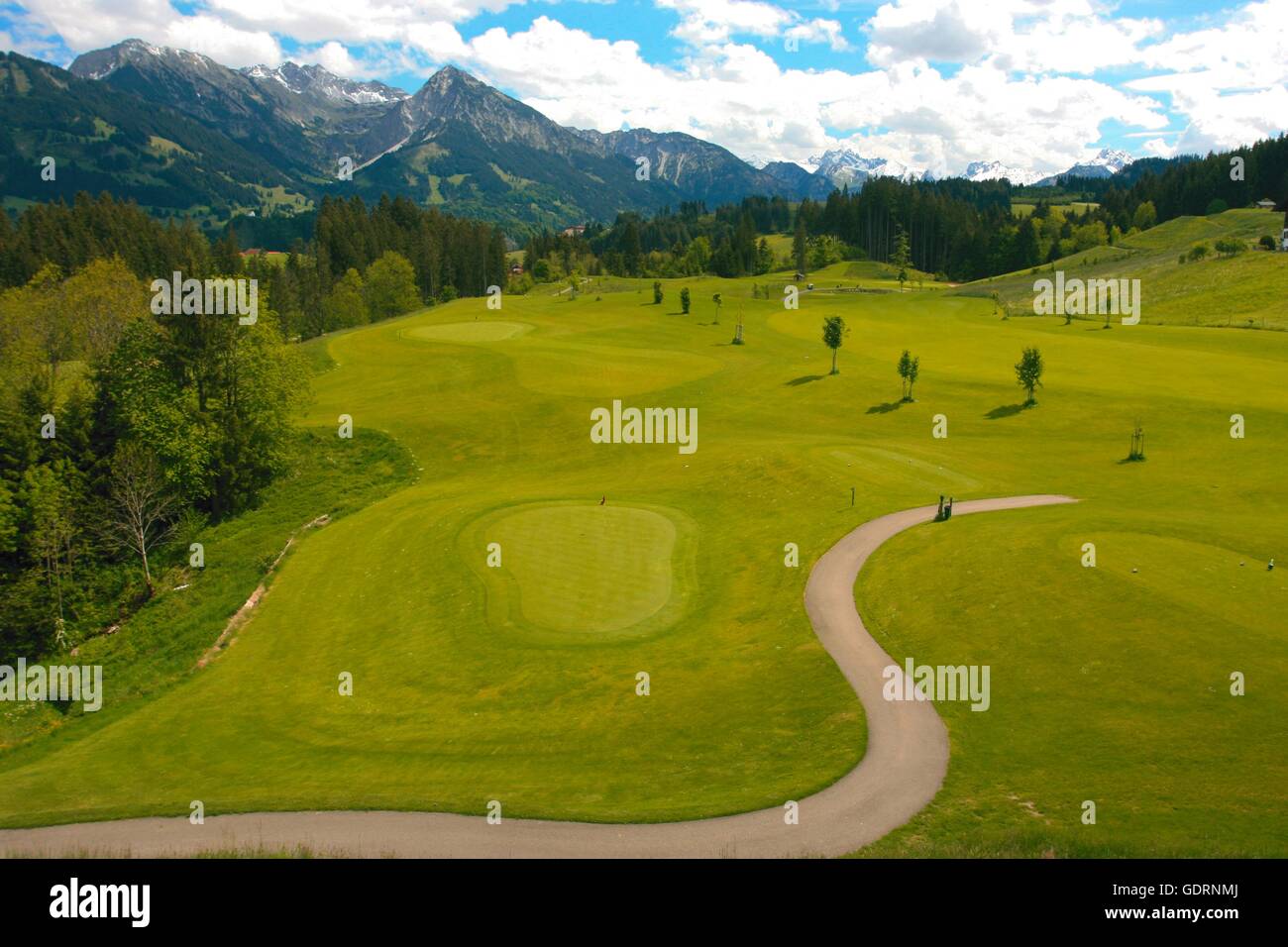 geography / travel, Germany, Bavaria, landscapes, Alps, golf course ...