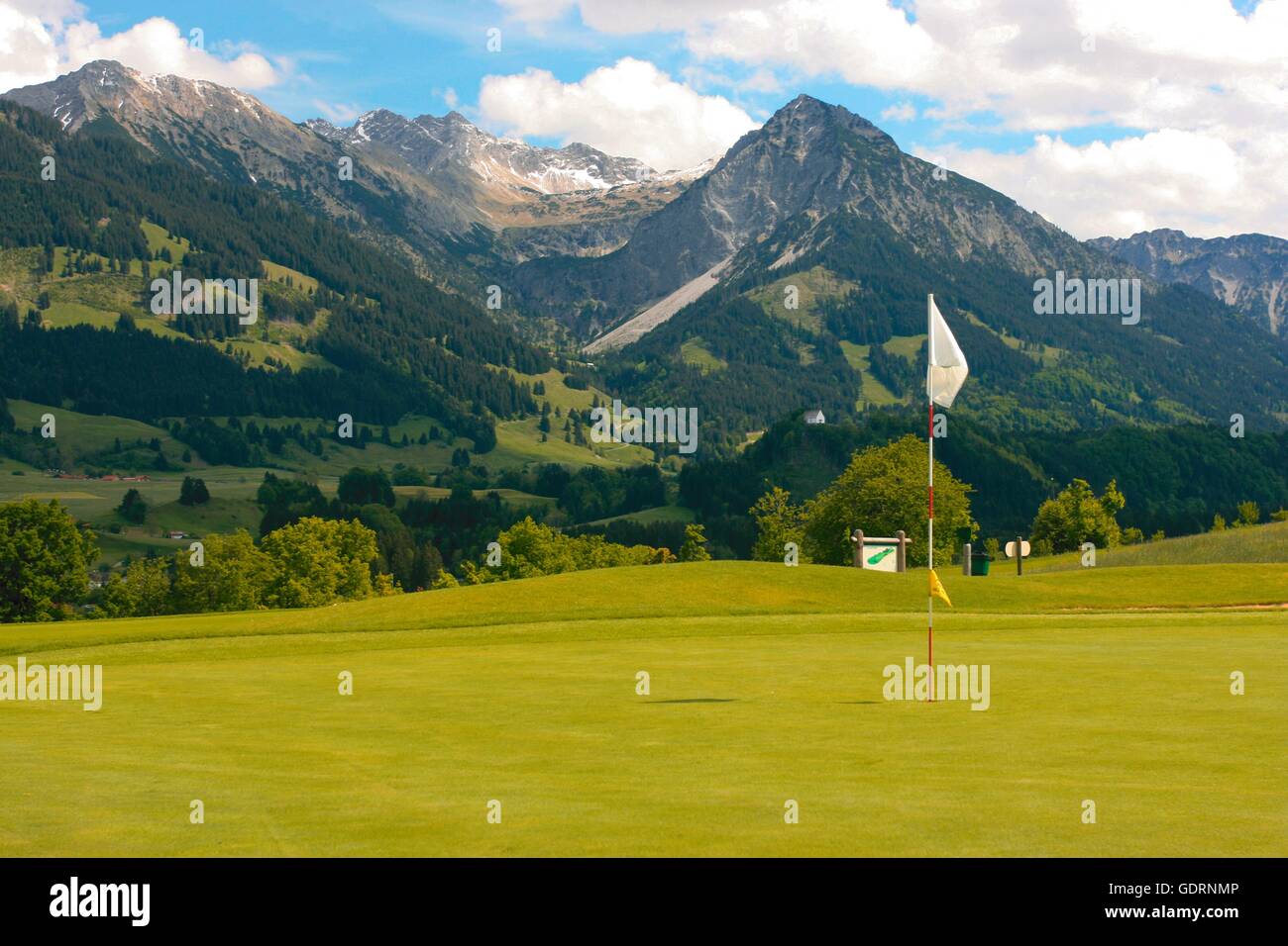 geography / travel, Germany, Bavaria, landscapes, Alps, golf course ...