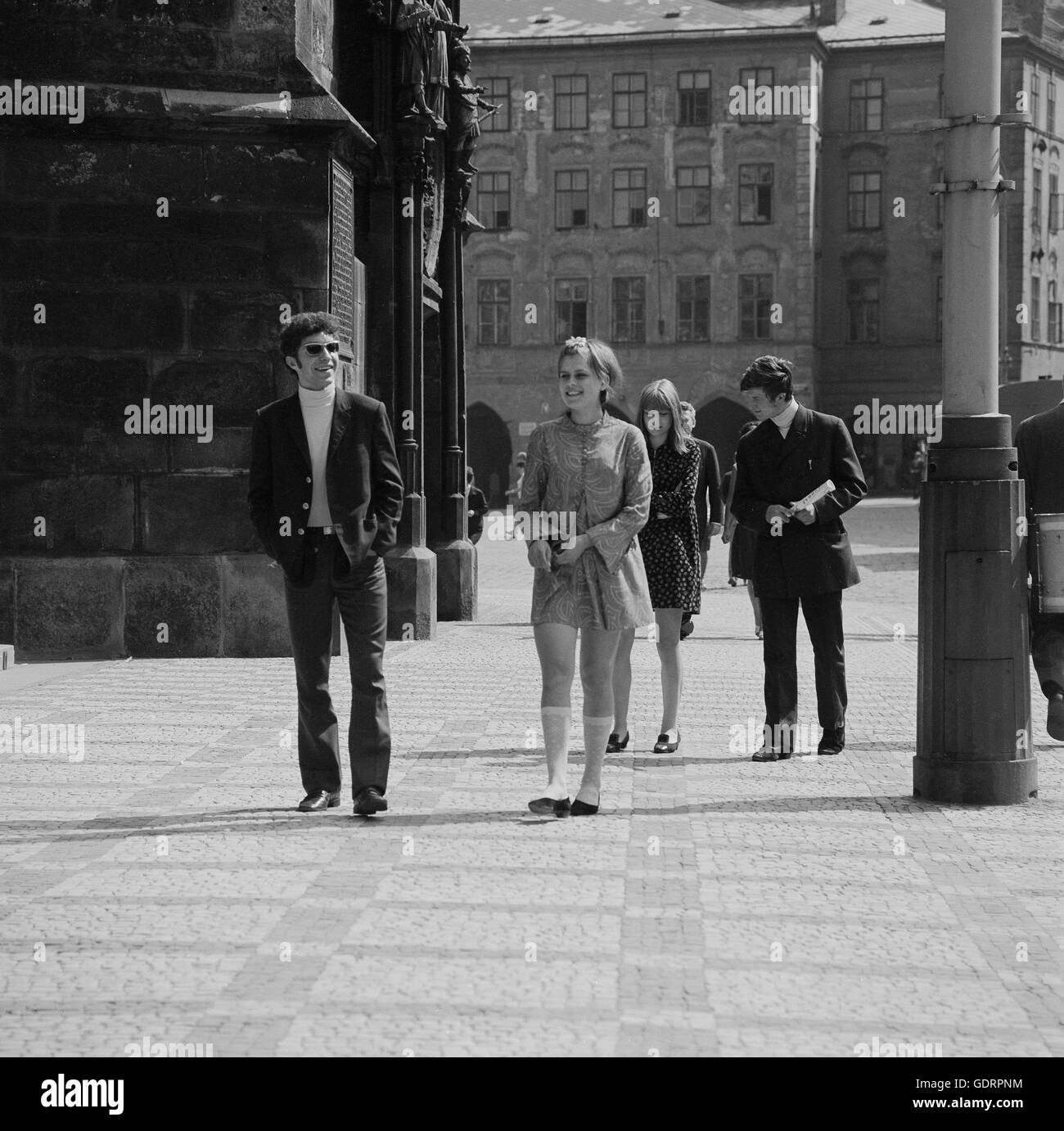 Young people in Prague, 1968 Stock Photo - Alamy