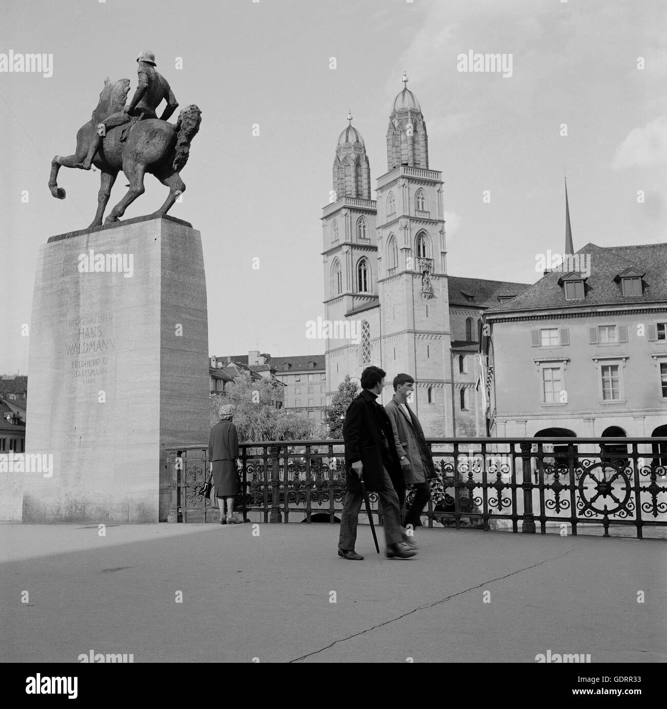 Zurich statue Black and White Stock Photos & Images - Alamy