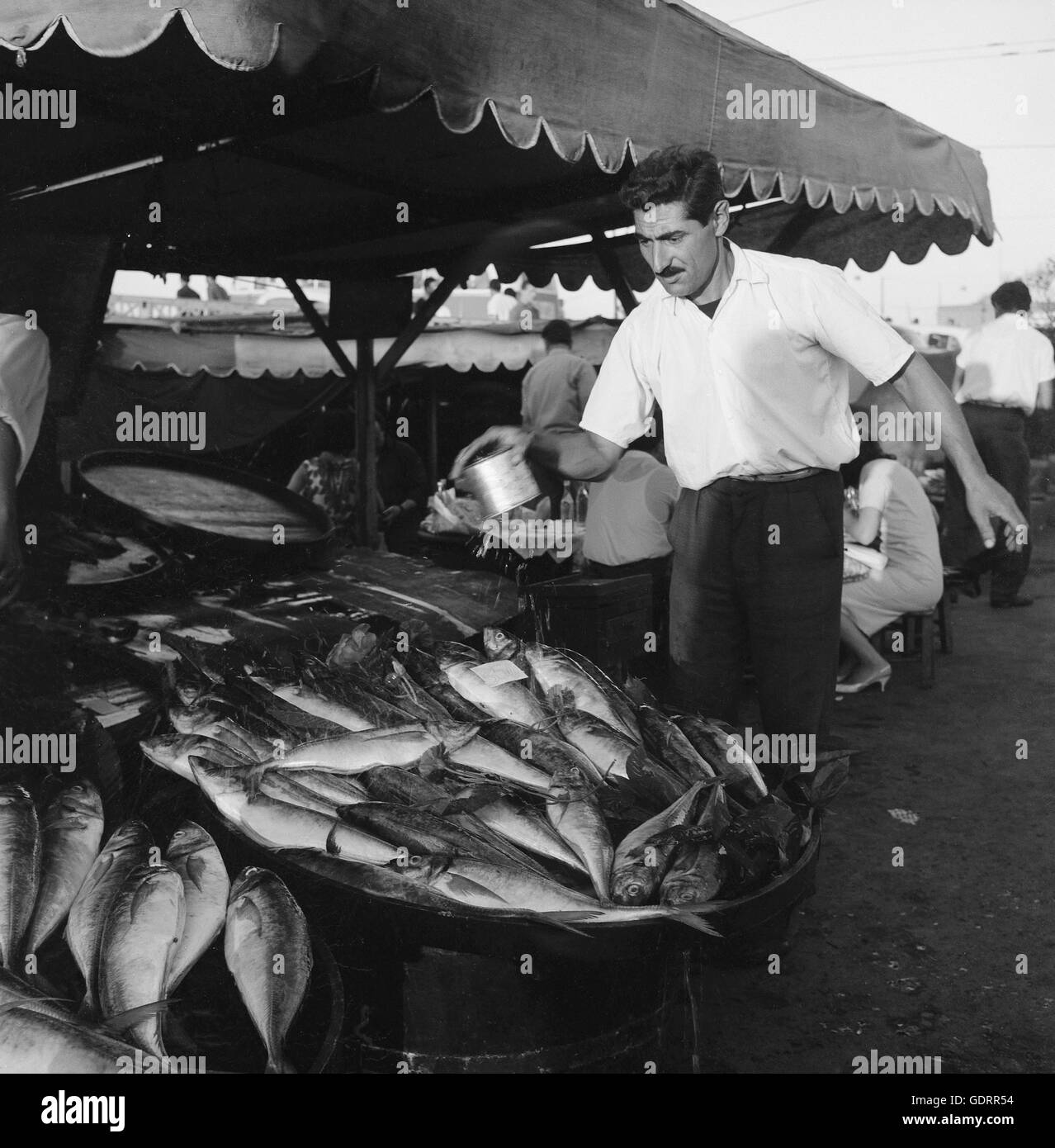 Fishmonger in Istanbul, 1965 Stock Photo - Alamy