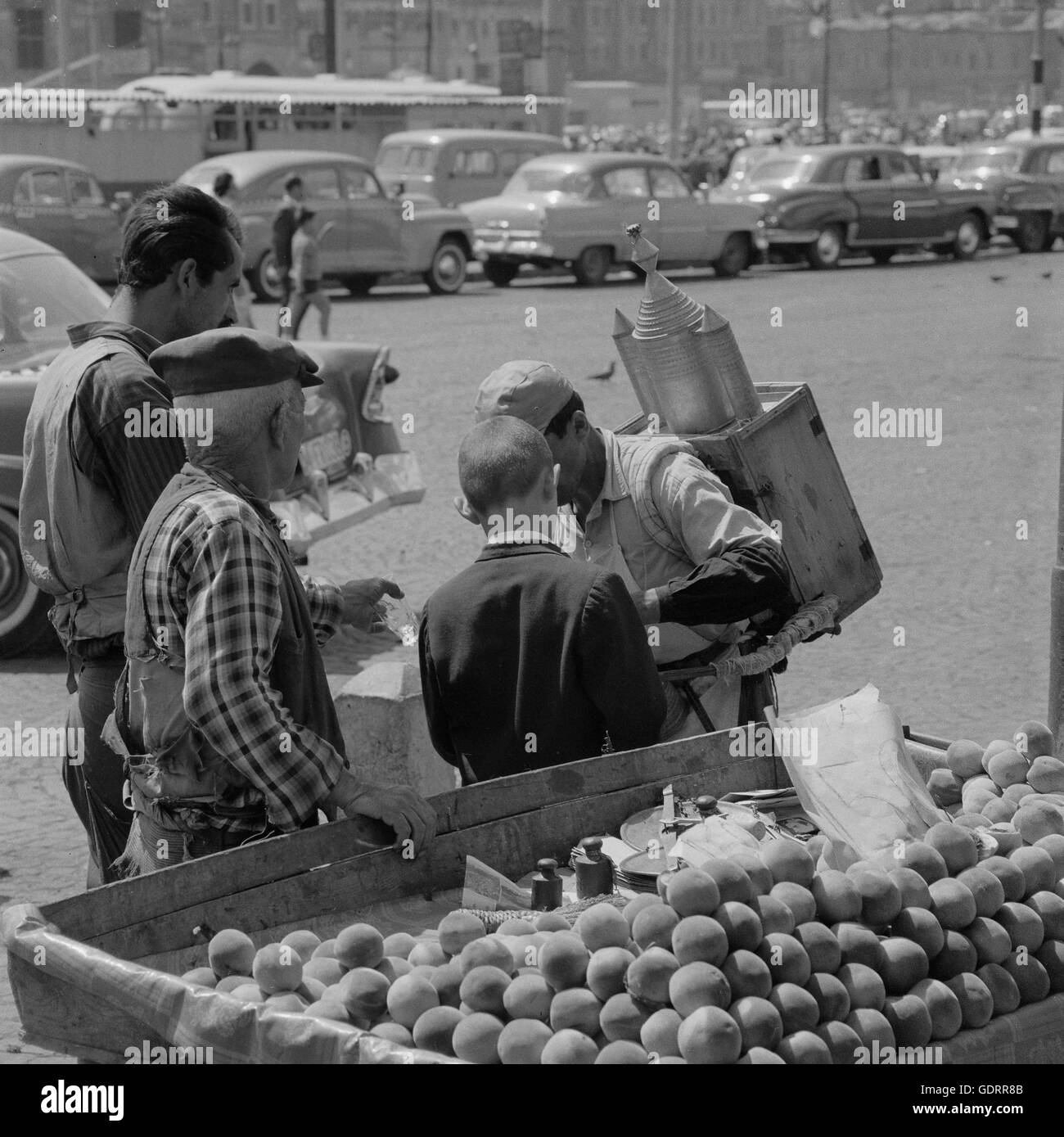 Child market fruit Black and White Stock Photos & Images - Alamy