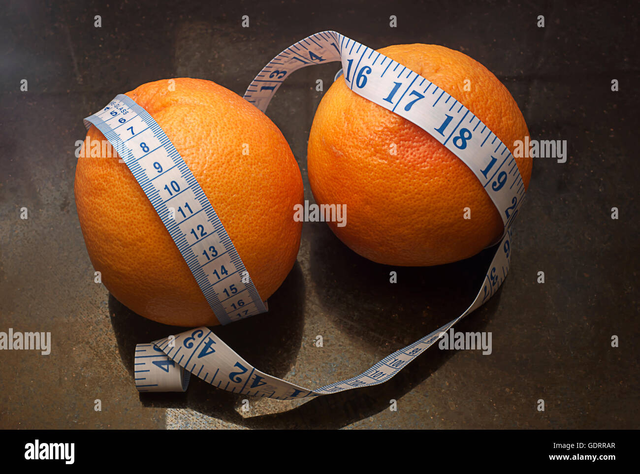 Closeup grapefruit fruit with measuring Stock Photo - Alamy