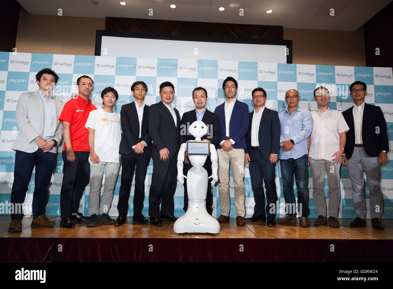 Tokyo, Japan. 20th July, 2016. (Center) Kenichi Yoshida, vice president ...