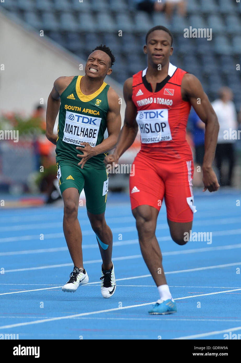 Bydgoszcz, Poland. 19th July, 2016. Phemelo Matlabe of South Africa ...
