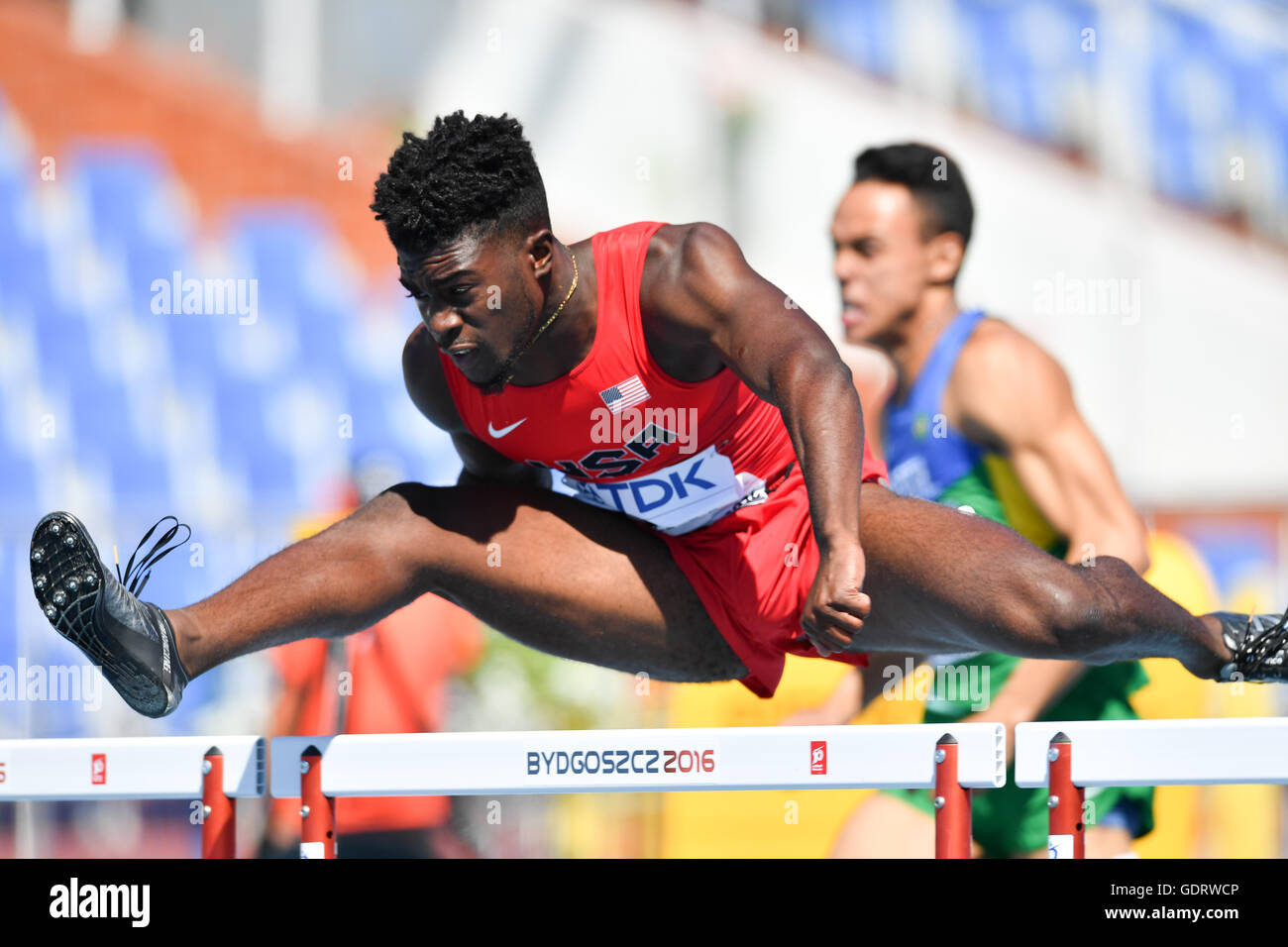 Bydgoszcz, Poland. 20th July, 2016. Marcus Krah of the USA in the heats ...