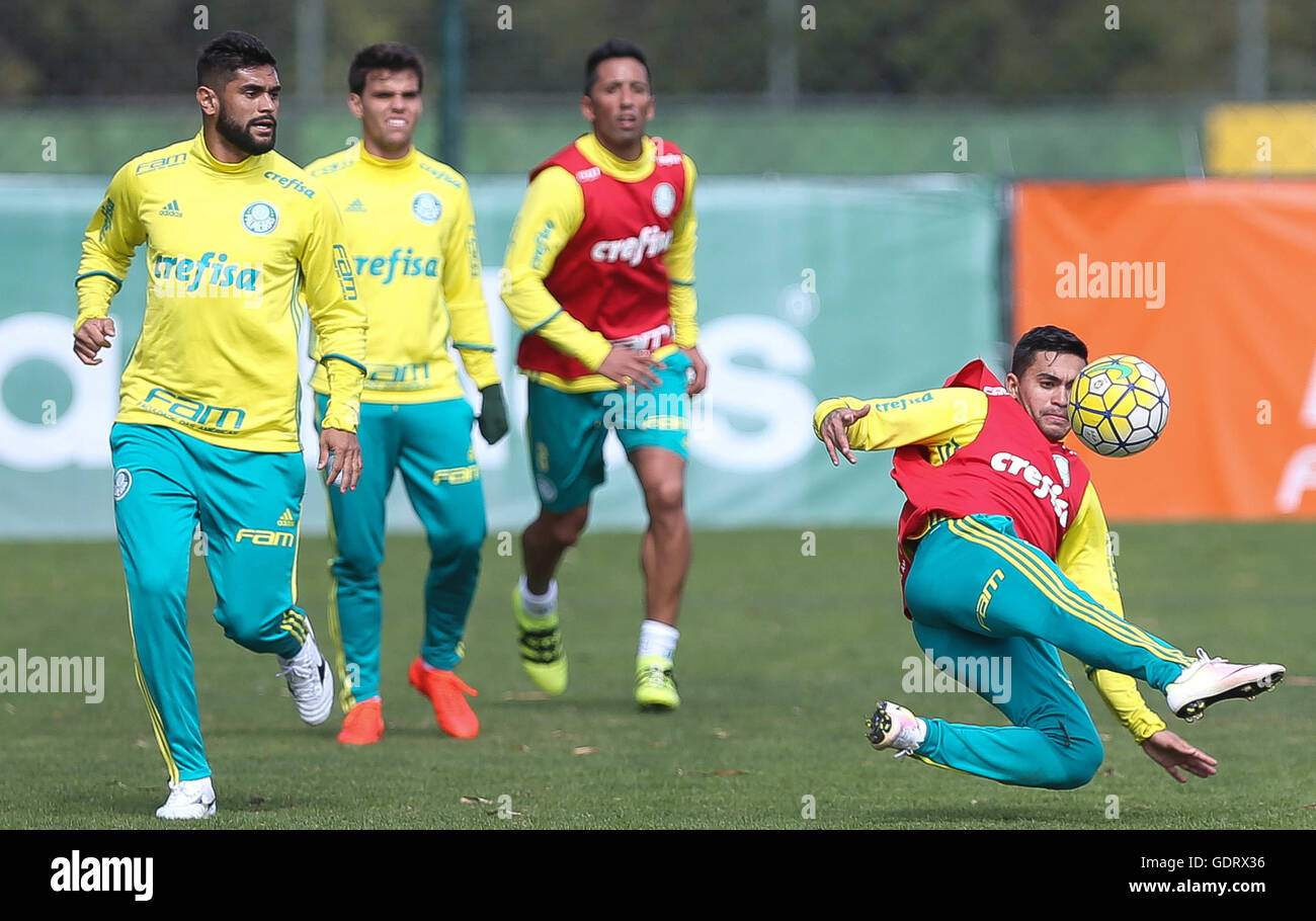 Dudu player, SE Palmeiras, during training, the Football Academy Stock ...