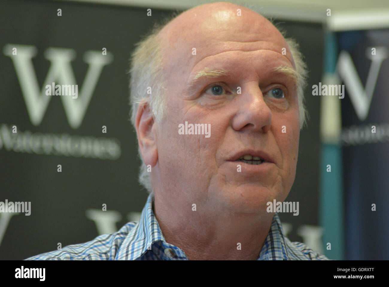 Manchester, UK. 20th July, 2016. Peter Robinson, author, speaking about ...