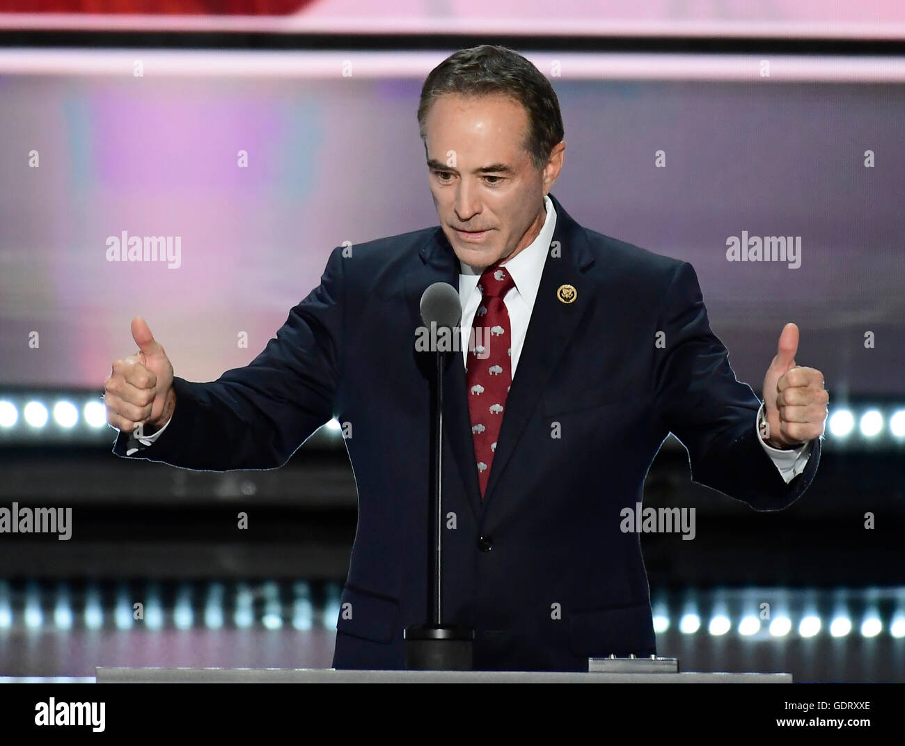 Cleveland, USA. 19th July, 2016. United States Representative Chris ...