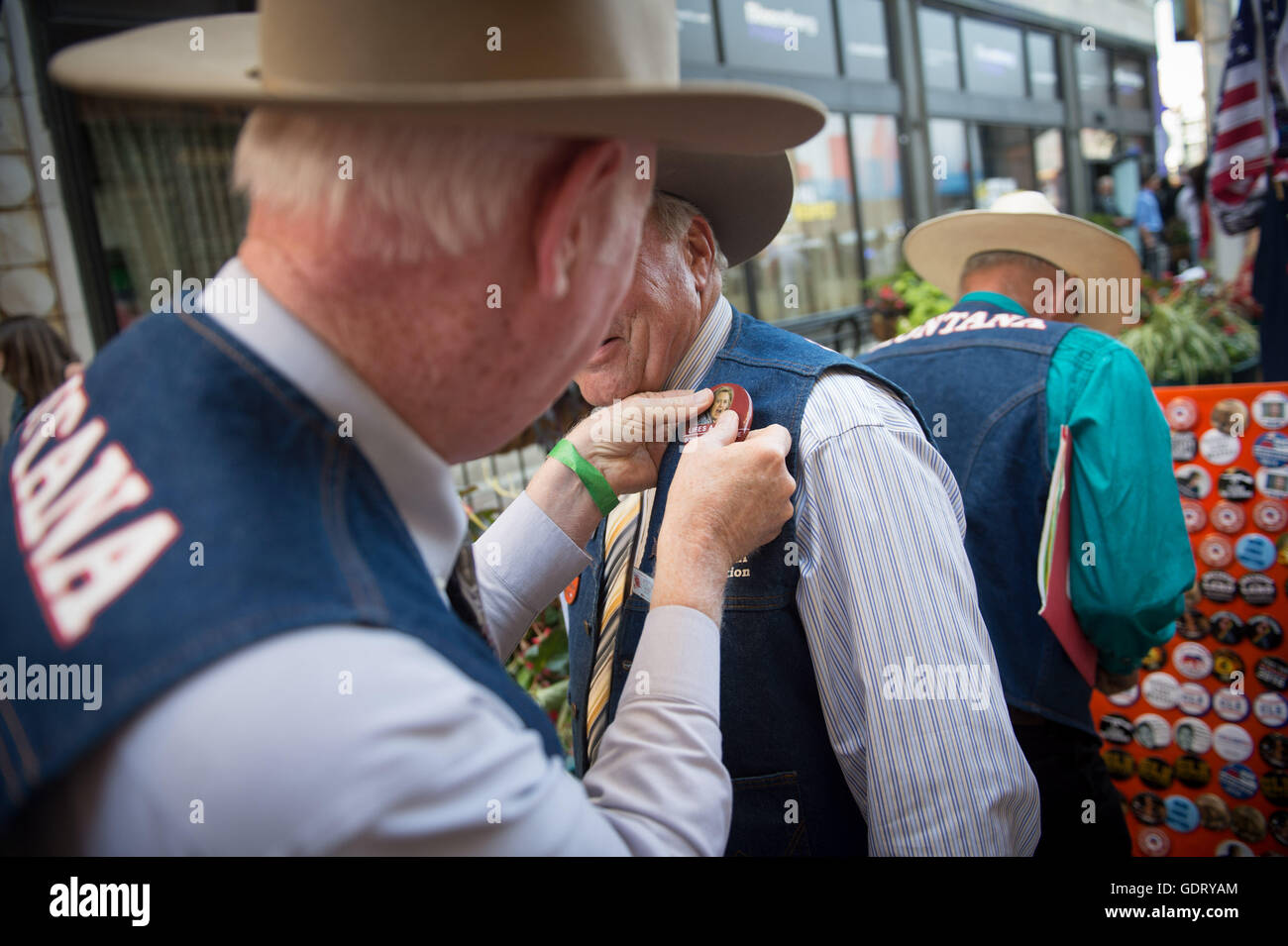 Cleveland, Ohio, USA. 20th July, 2016. Members of the Montana ...