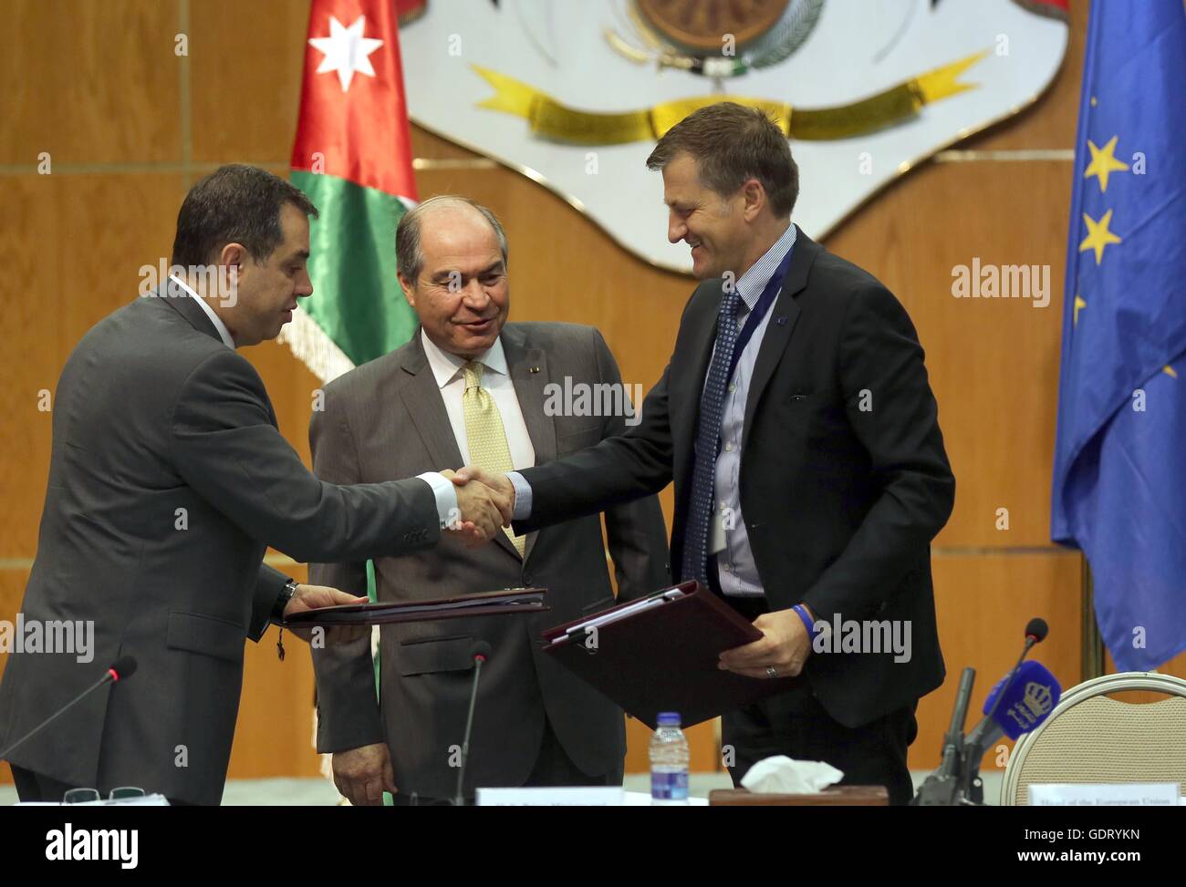 Amman. 21st July, 2016. EU Ambassador to Jordan Andrea Matteo Fontana ...