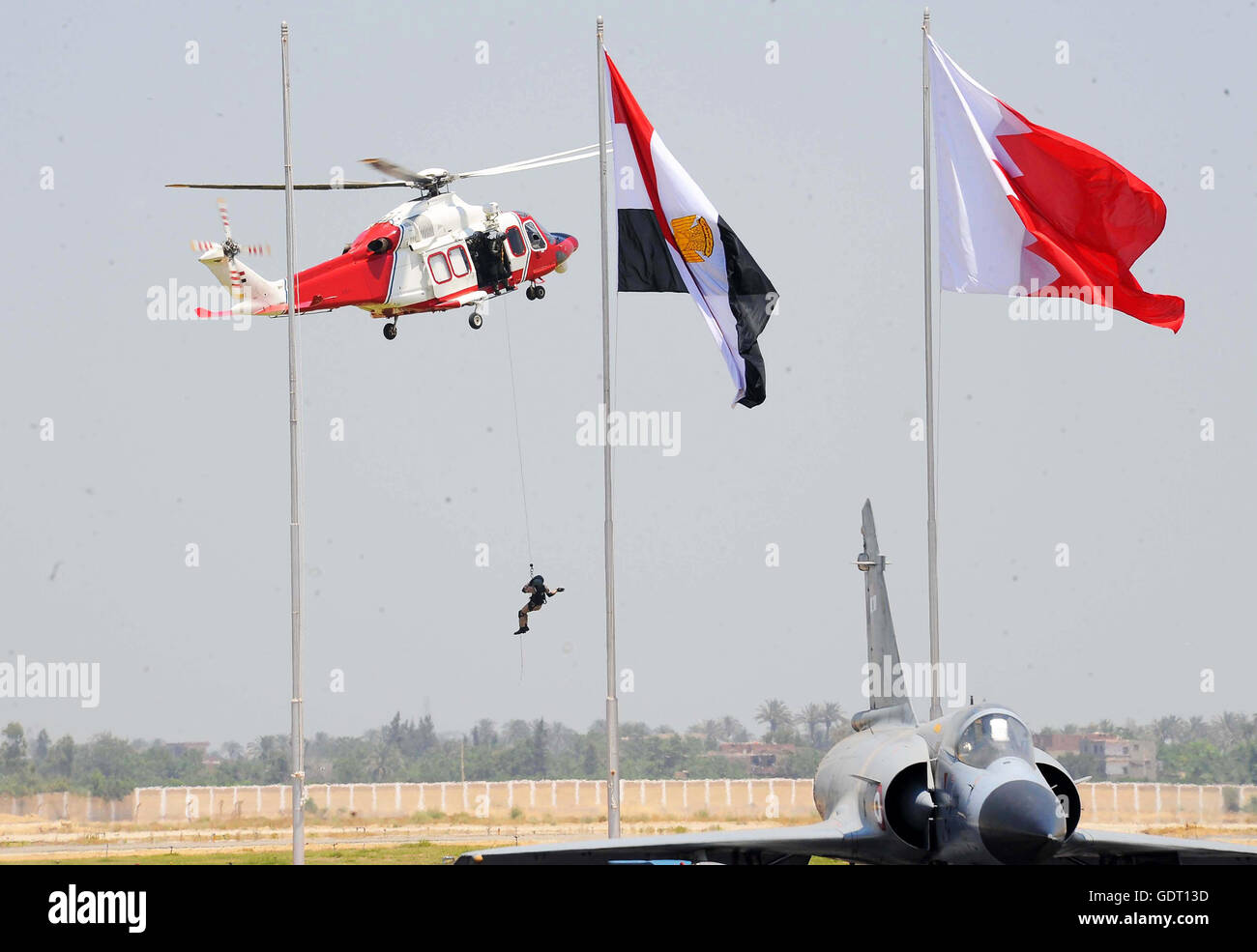 Cairo, Egypt. 20th July, 2016. Egyptian air force planes perform during ...