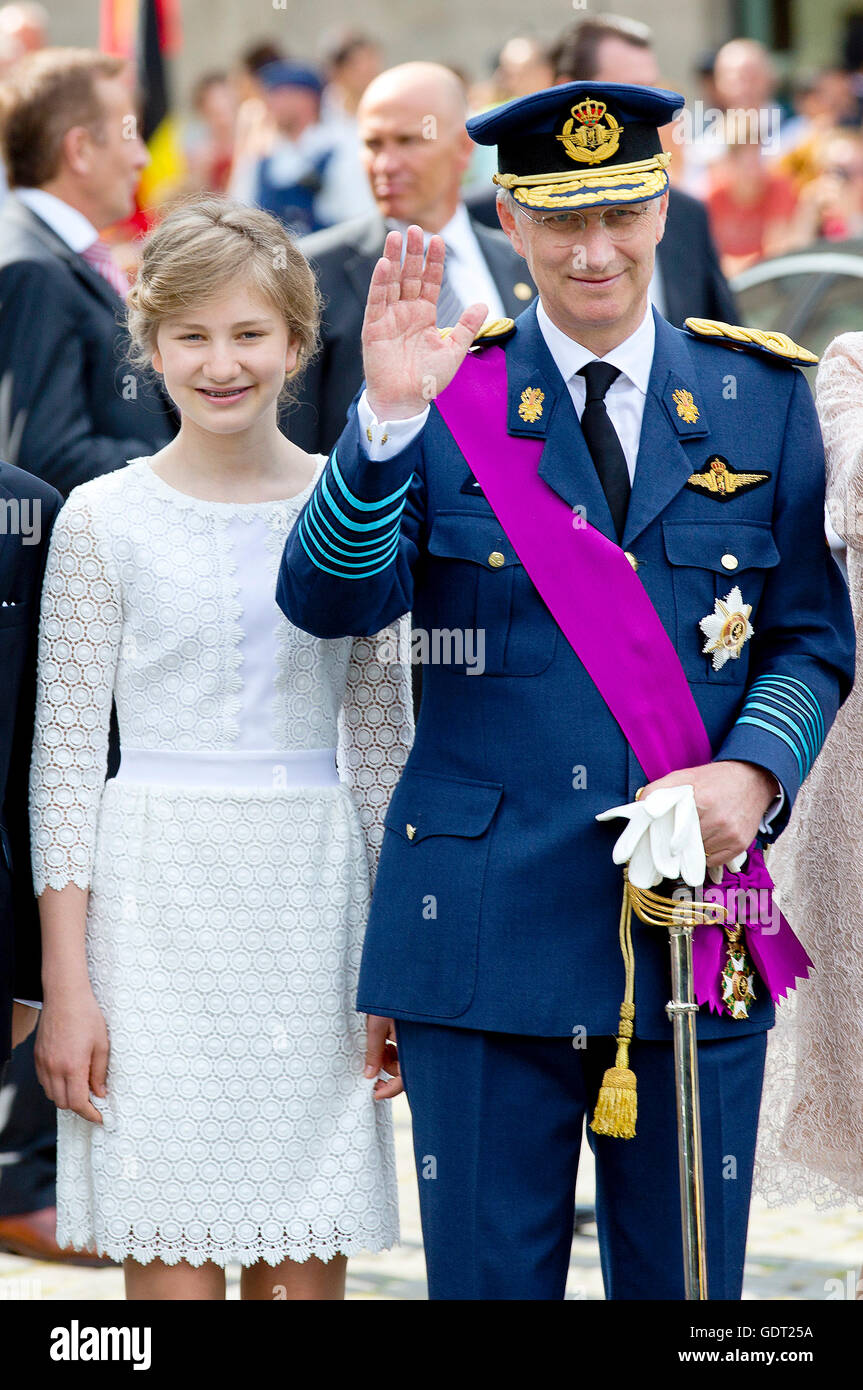 Brussels, Belgium. 21st July, 2016. King Filip and Princess Elisabeth ...