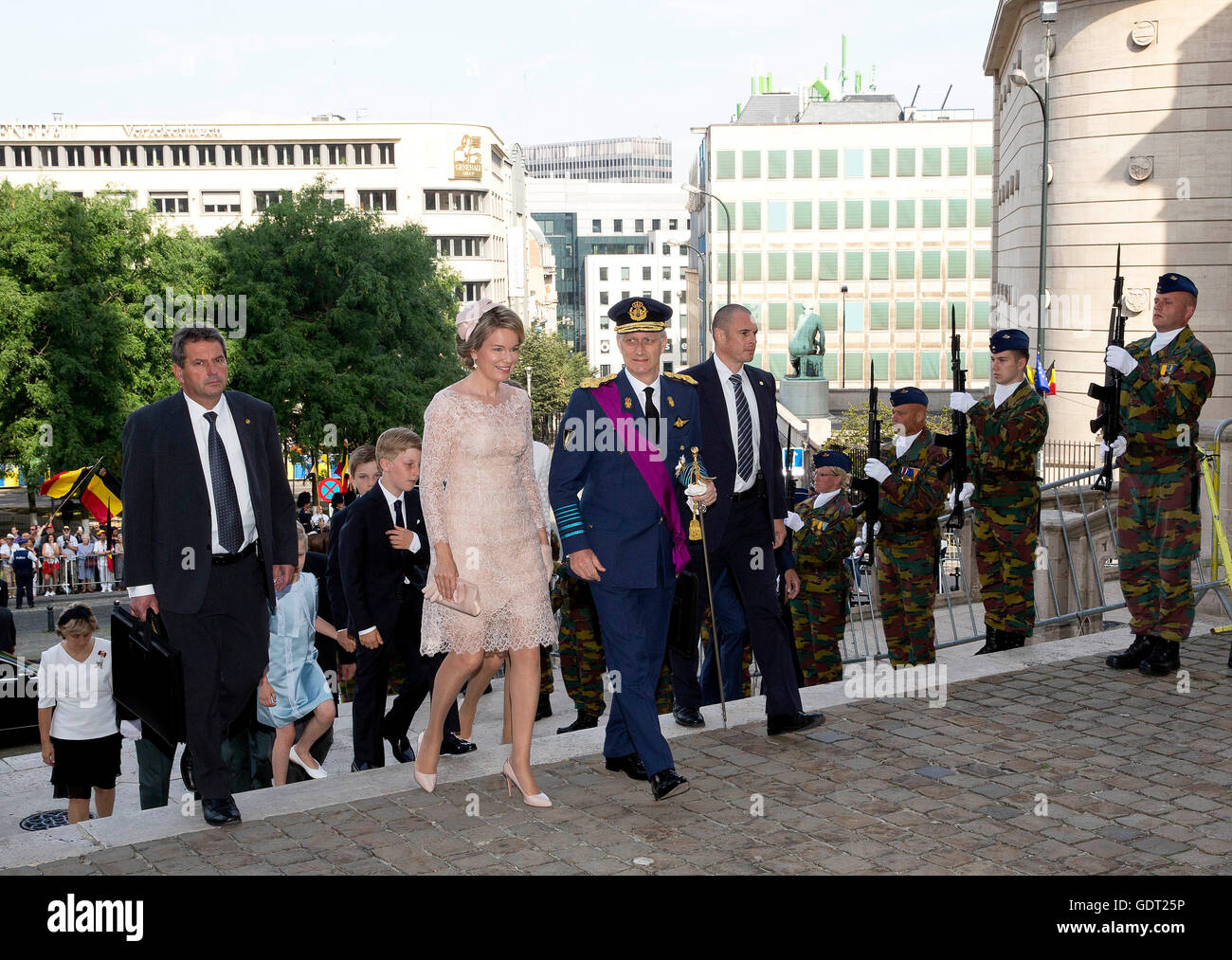 Brussels, Belgium. 21st July, 2016. King Filip and Queen Mathilde King ...