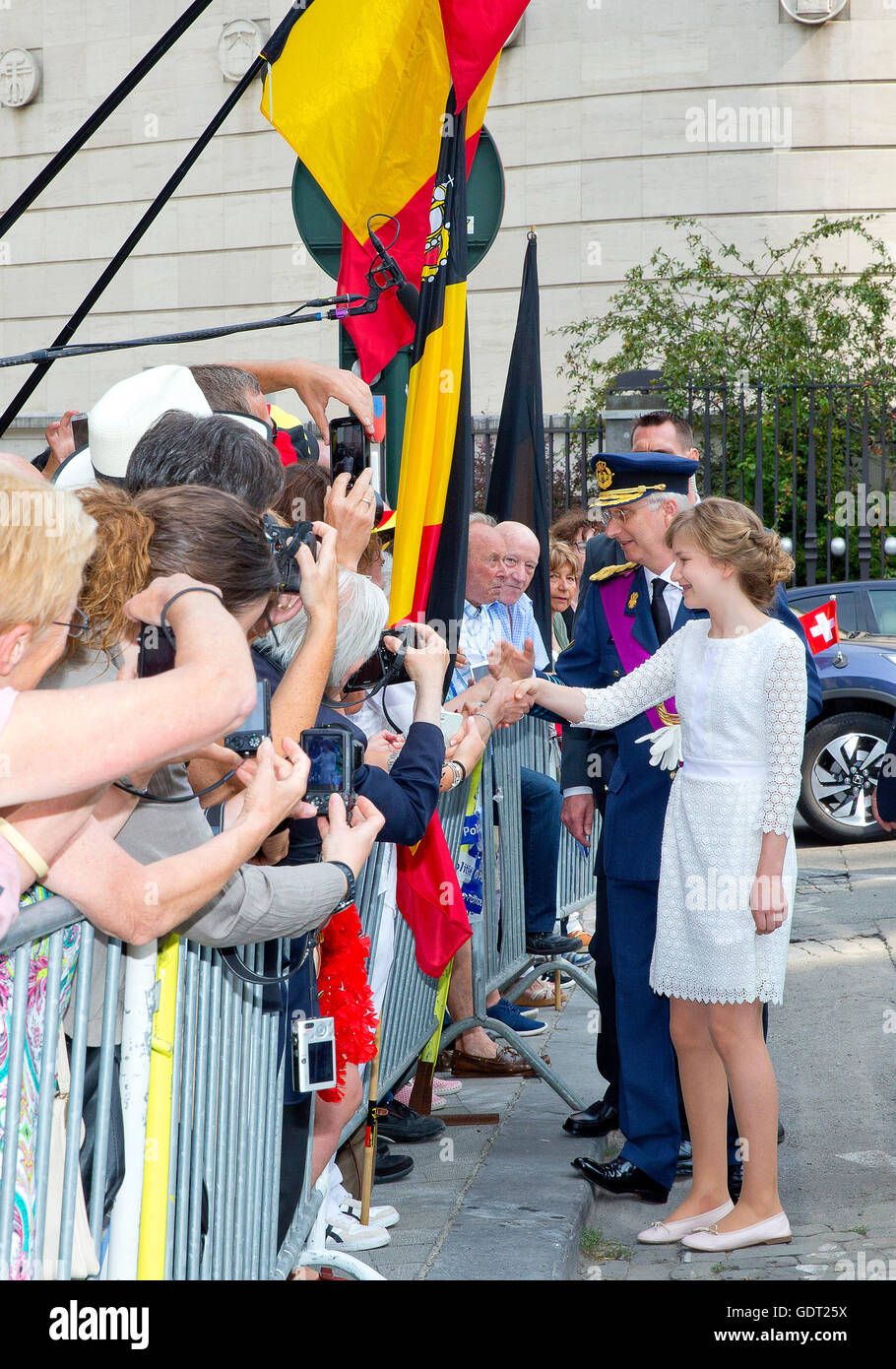 Brussels, Belgium. 21st July, 2016. King Filip and Princess Elisabeth ...