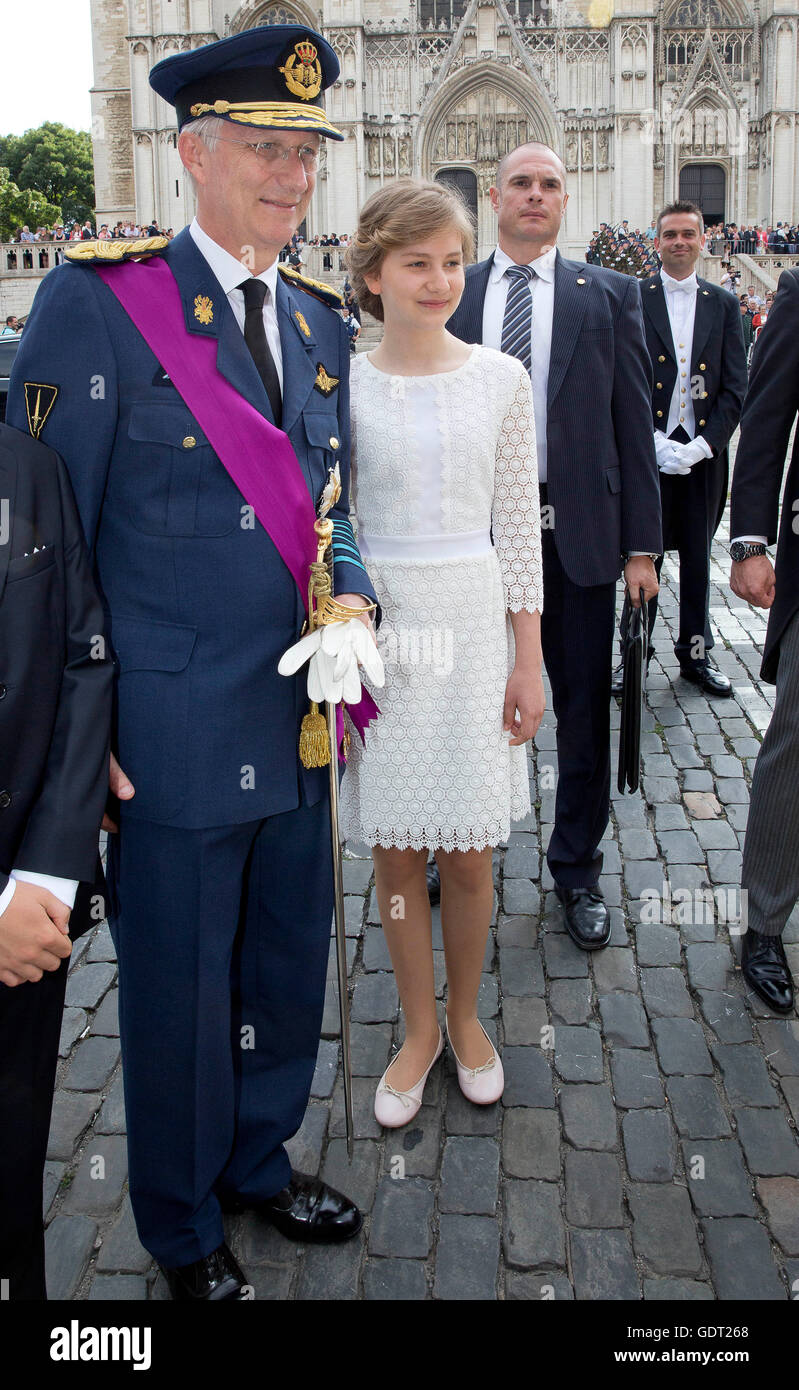 Brussels, Belgium. 21st July, 2016. King Filip and Princess Elisabeth ...