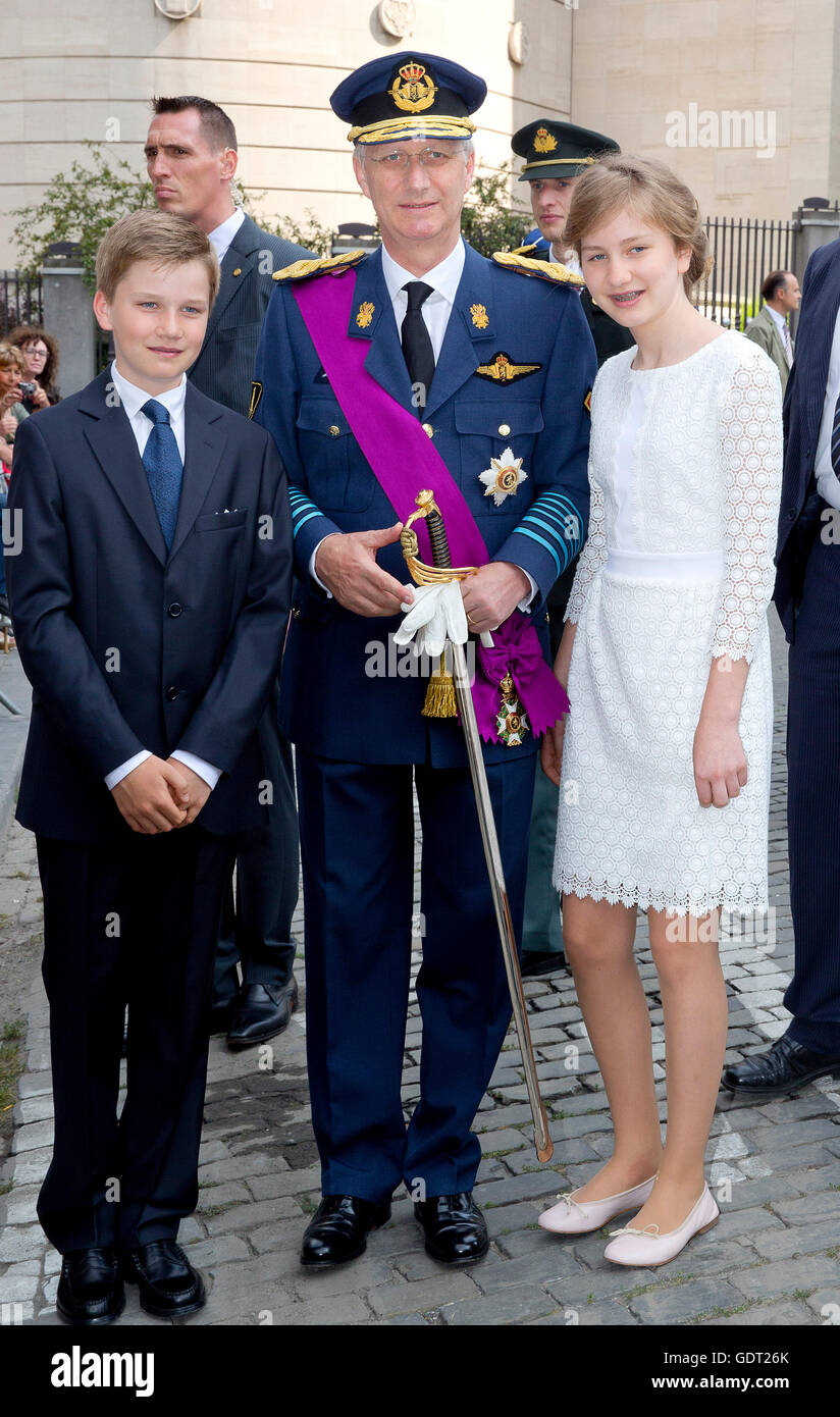 Brussels, Belgium. 21st July, 2016. King Filip and Princess Elisabeth ...