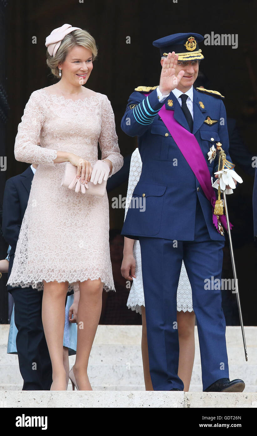 Brussels, Belgium. 21st July, 2016. King Filip and Queen Mathilde King ...
