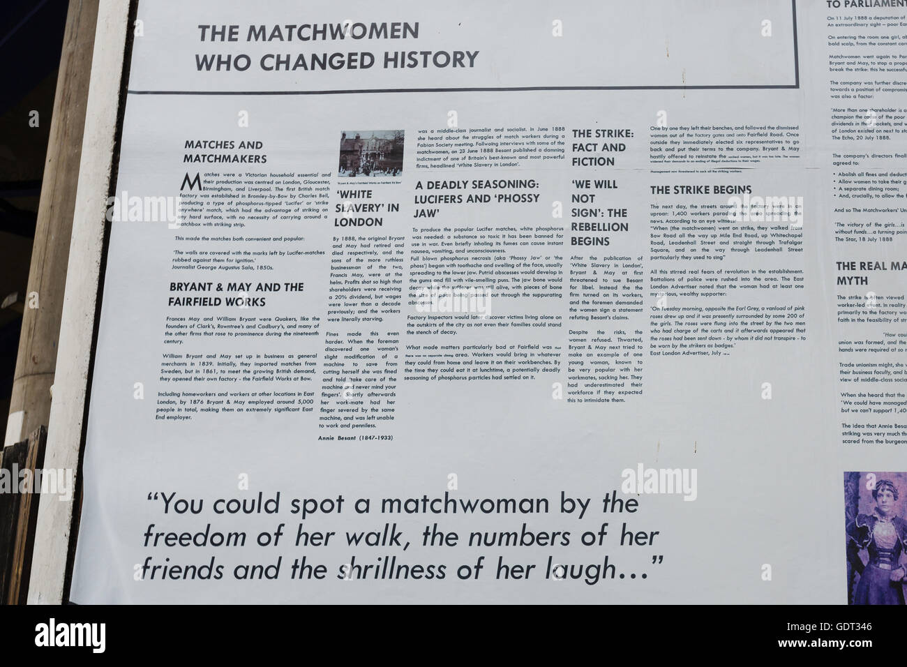 Shadwell, London. UK. 21st July 2016. A new billboard asking people not ...