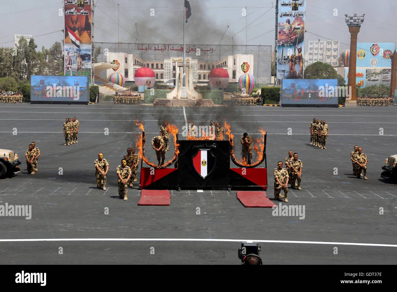 Cairo, Egypt. 21st July, 2016. Egyptian forces demonstrate their skills ...