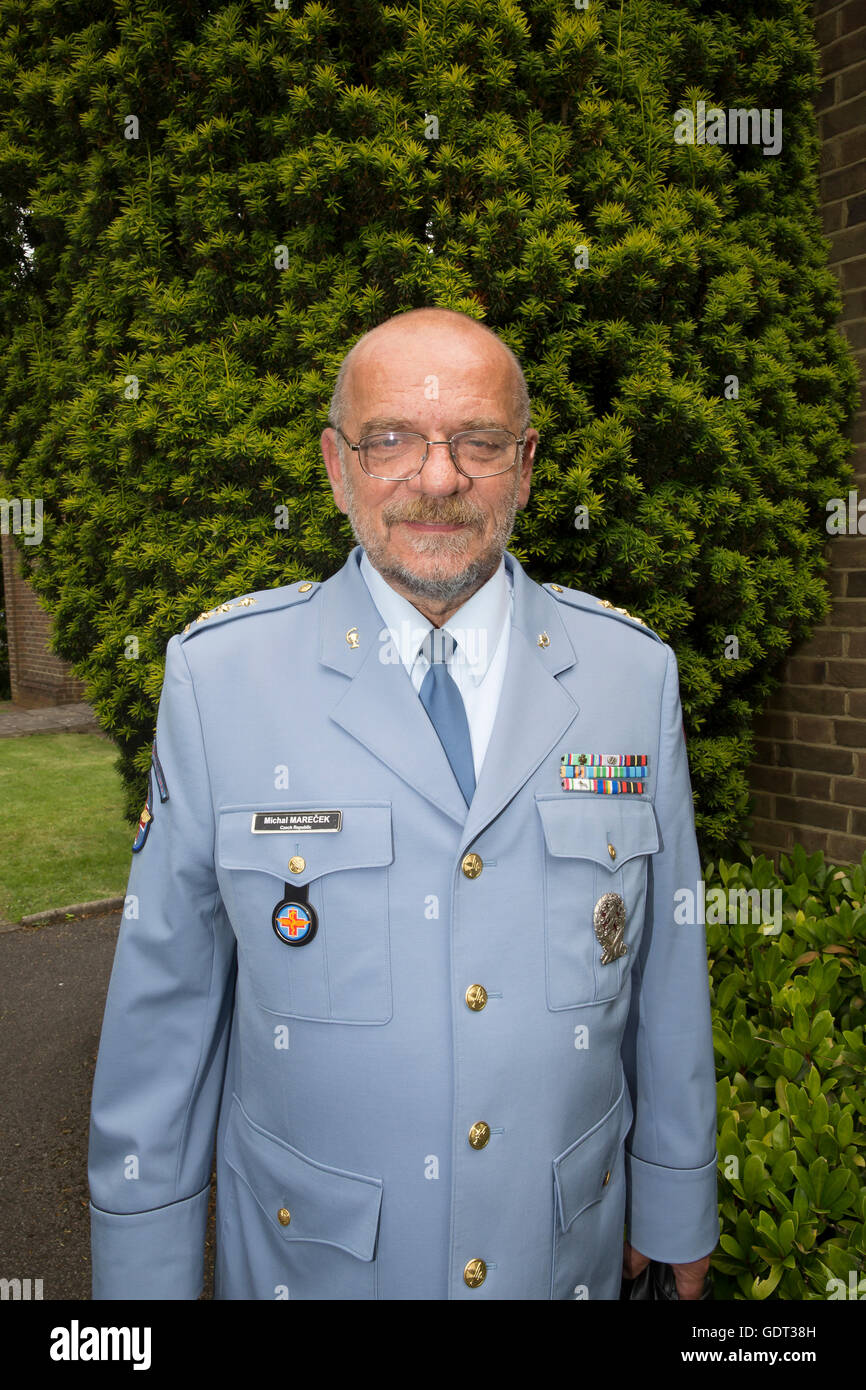 Biggin Hill, UK. 21st July 2016. Michal Marecek attends a service at St ...