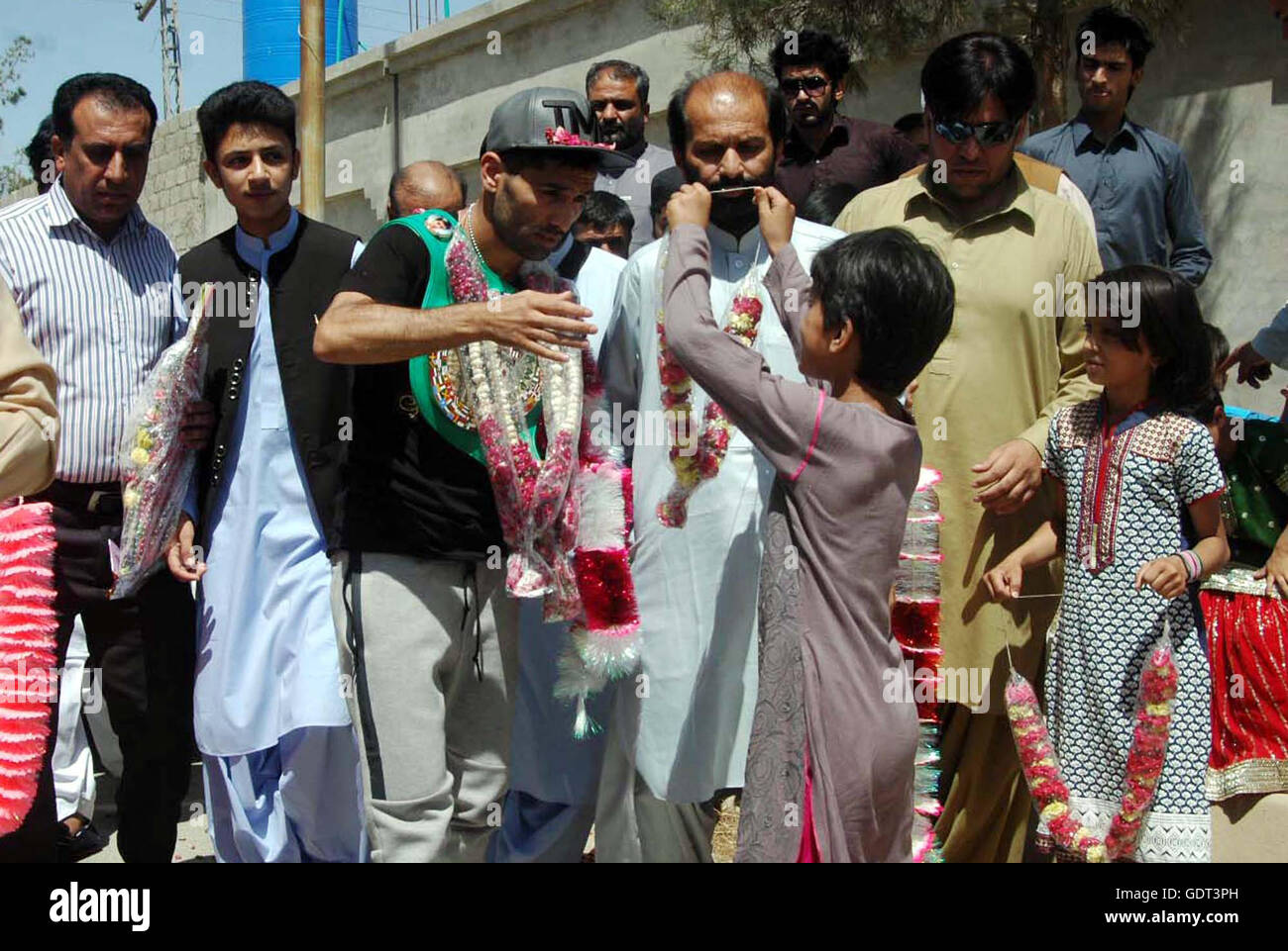 Pakistani Boxer Muhammad Waseem, who was won the Light Weight Silver ...