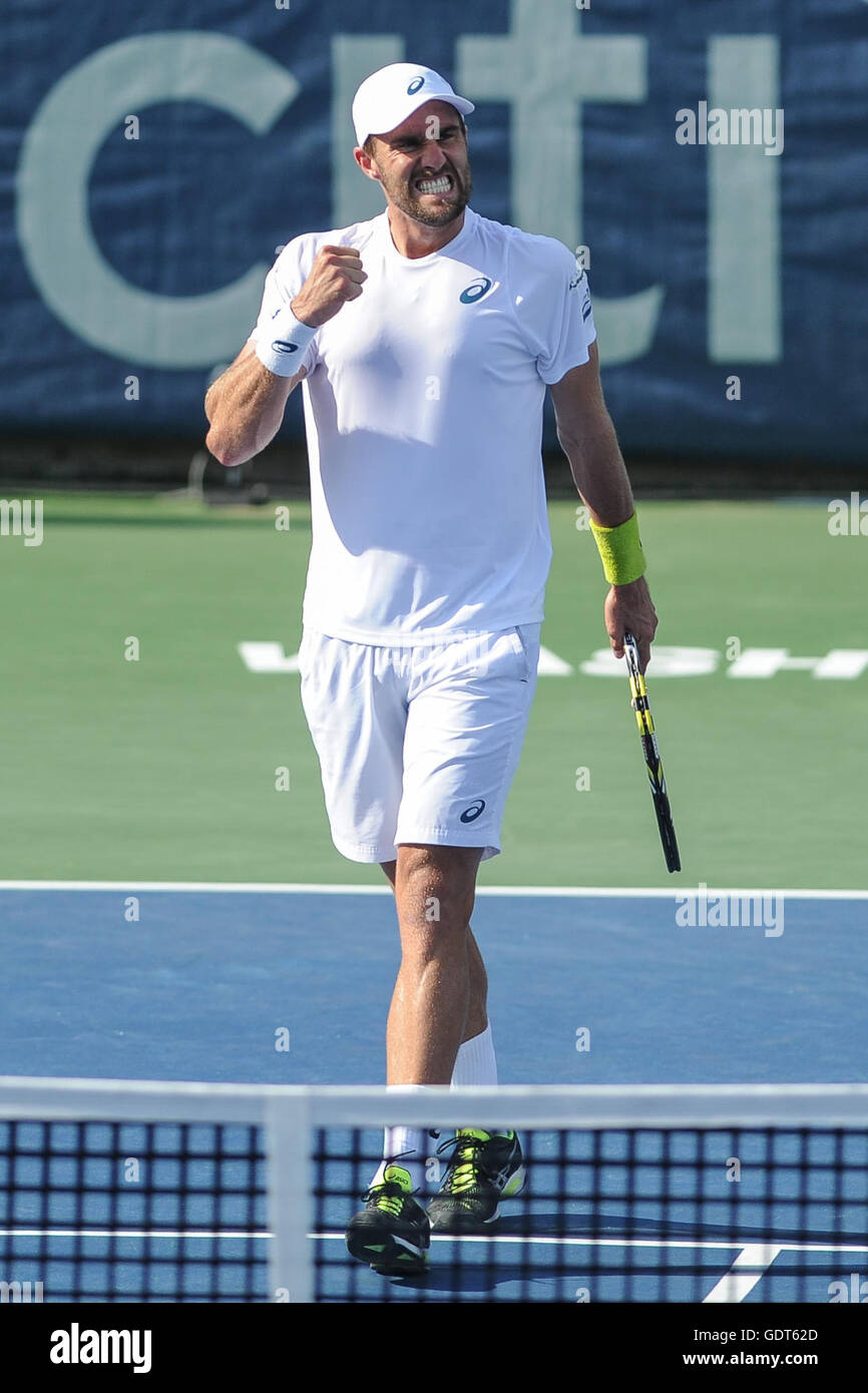 Washington, D.C, USA. 21st July, 2016. STEVE JOHNSON celebrates after a ...
