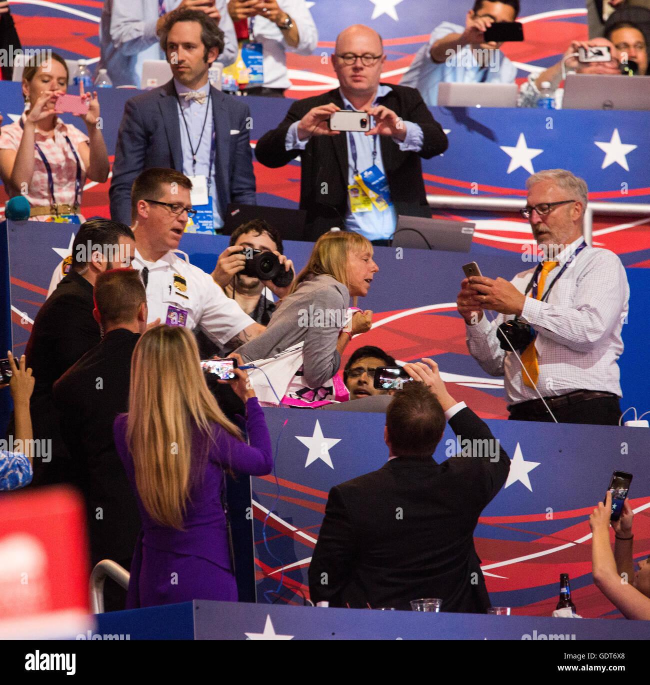 Cleveland, Ohio, USA; July 21, 2016: Code Pink founder Code Pink ...