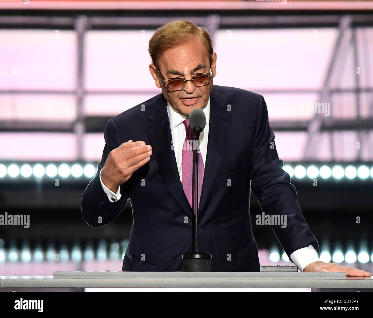 Cleveland, Us. 20th July, 2016. Phil Ruffin, Businessman, makes remarks ...