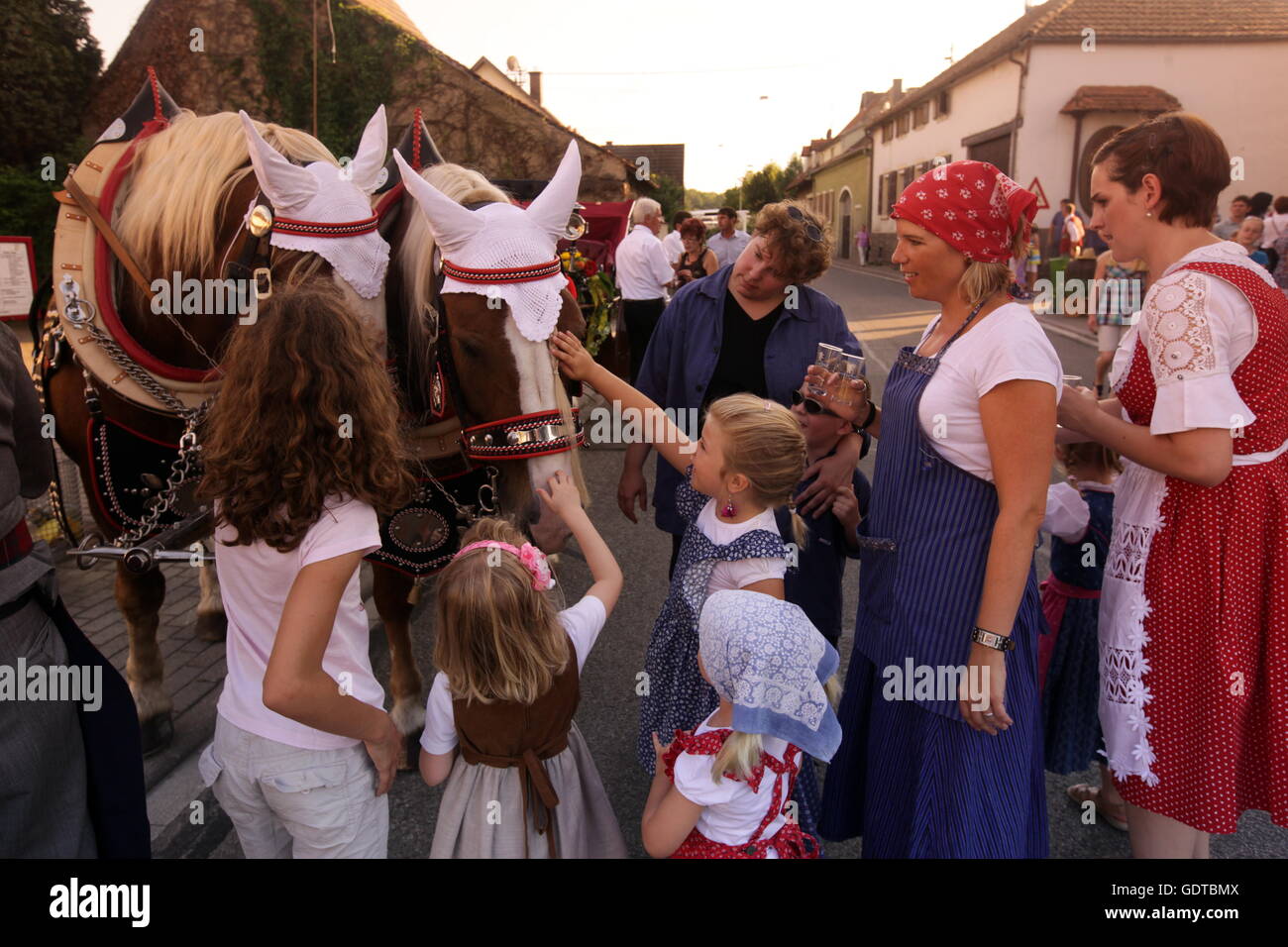 the old town of the villige Sasbach in Kaiserstuhl in the Blackforest ...